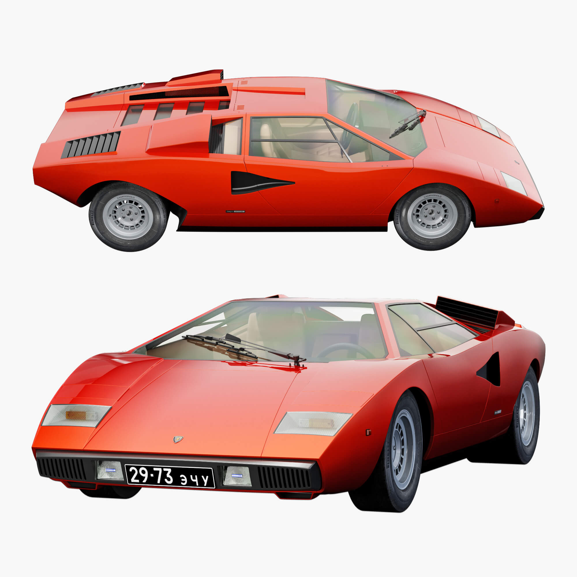 Lamborghini Countach LP400 - 3D Model by sta_84
