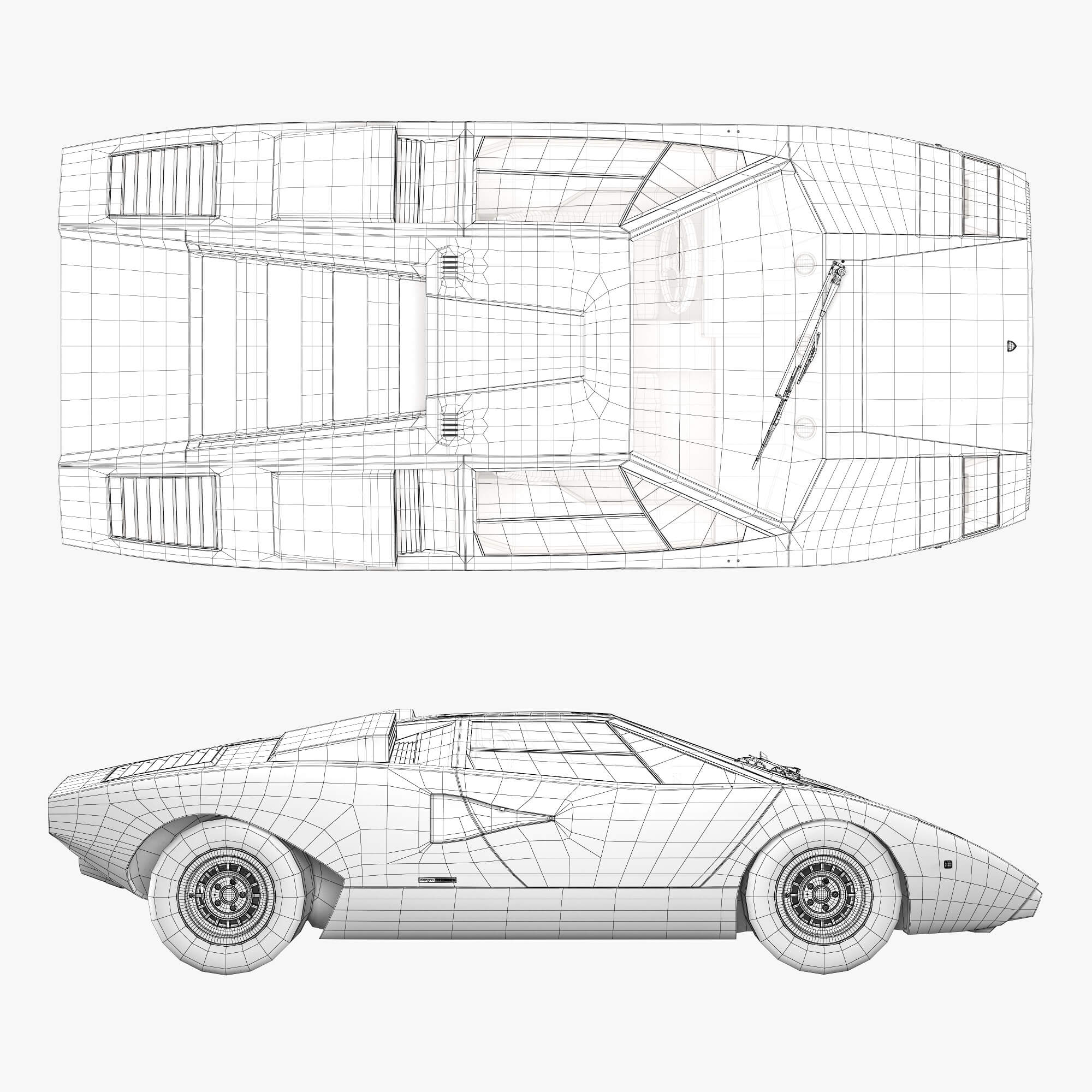 Lamborghini Countach LP400 - 3D Model by sta_84