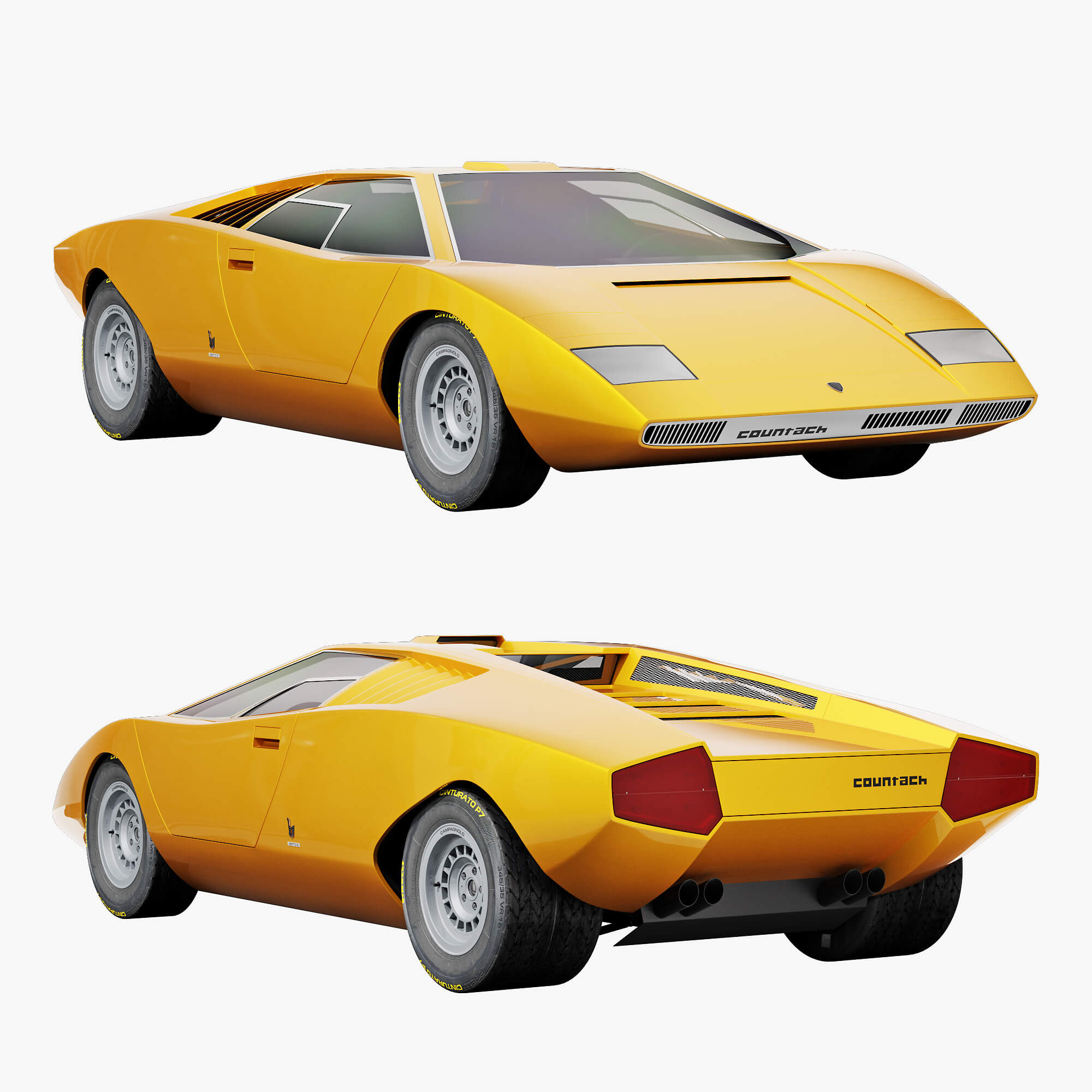 Lamborghini Countach LP500 - 3D Model by sta_84