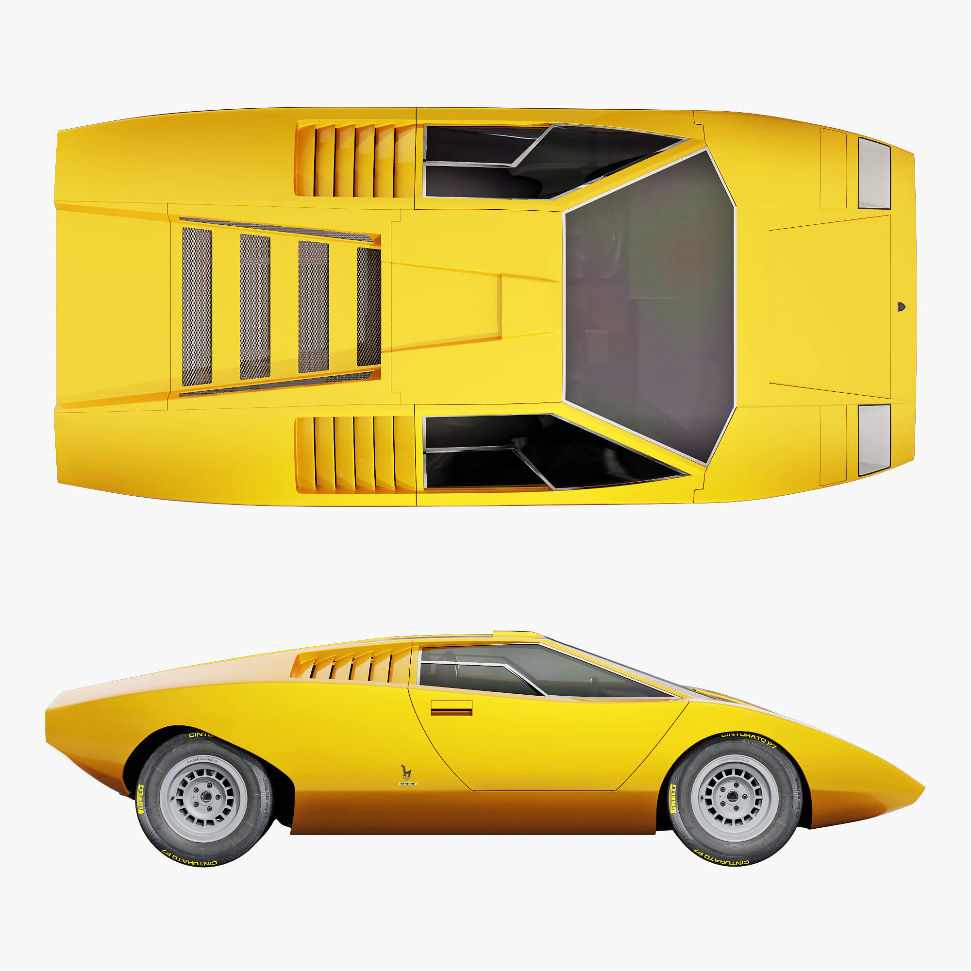 Lamborghini Countach LP500 - 3D Model by sta_84