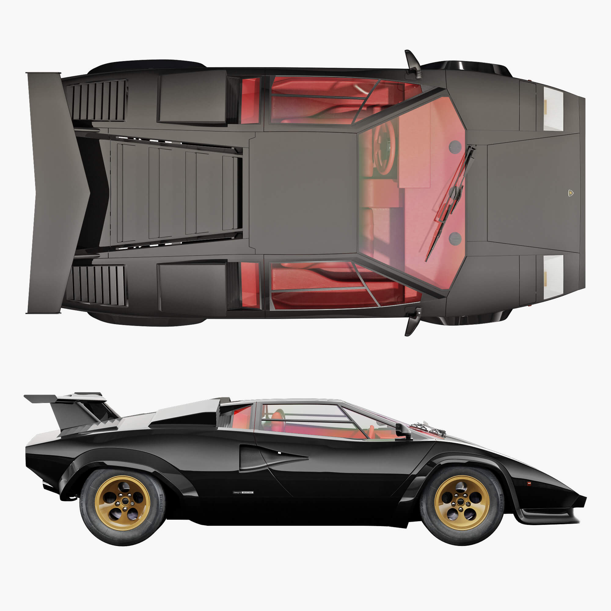 Lamborghini Countach Lp500S - 3D Model by sta_84