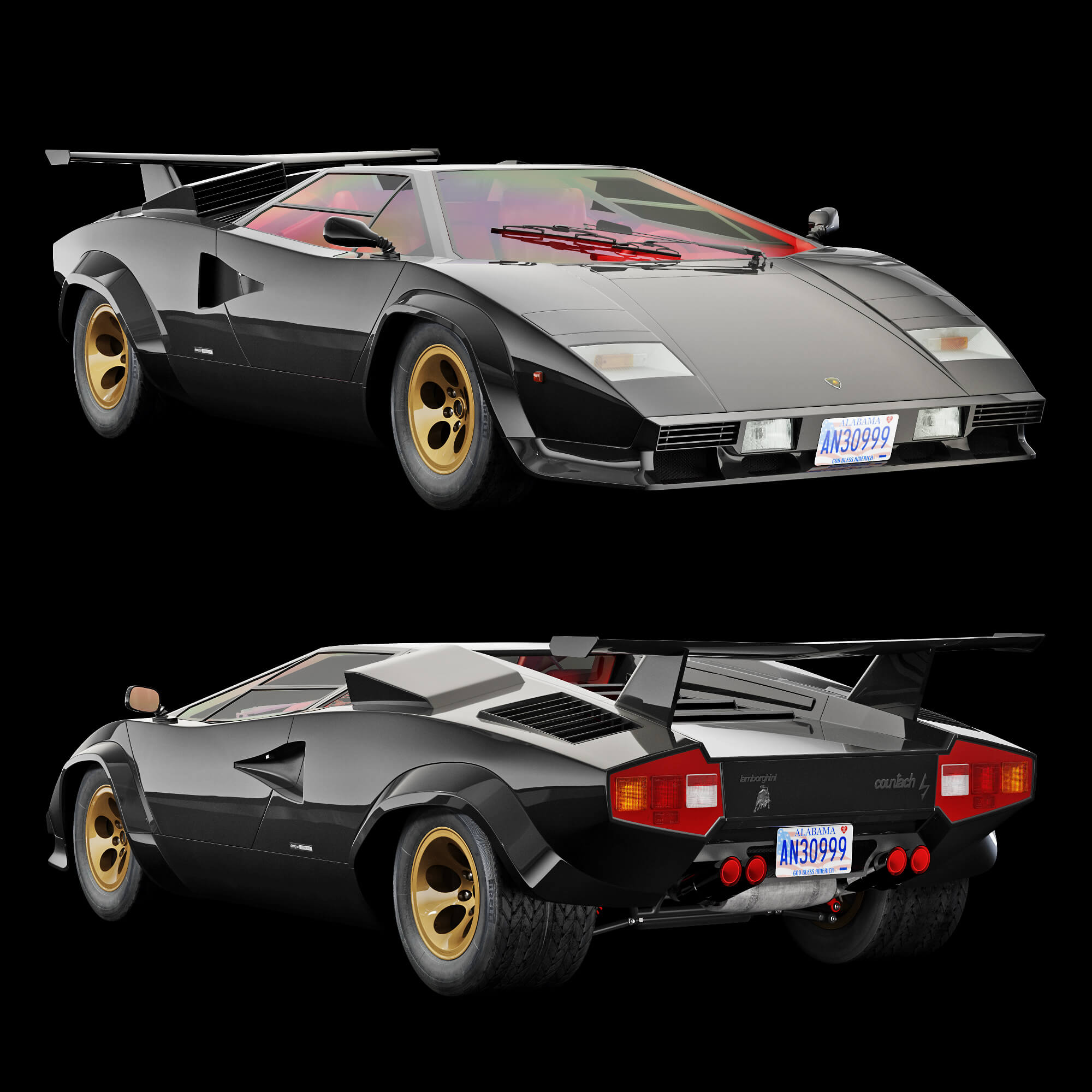 Lamborghini Countach Lp500S - 3D Model by sta_84
