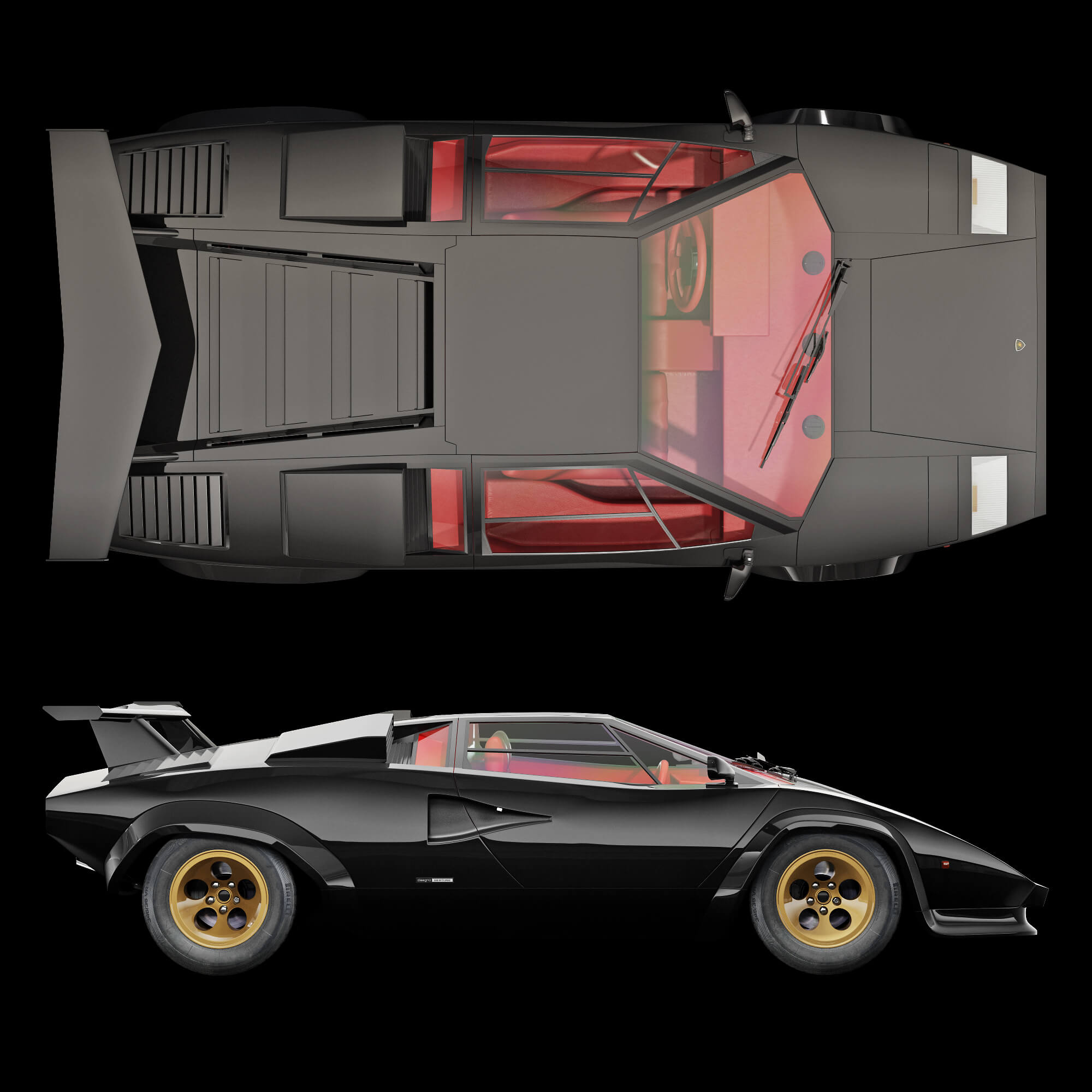 Lamborghini Countach Lp500S - 3D Model by sta_84