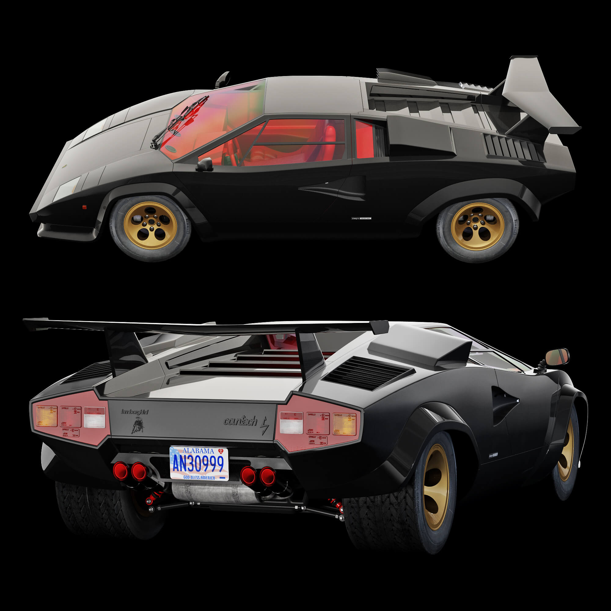 Lamborghini Countach Lp500S - 3D Model by sta_84