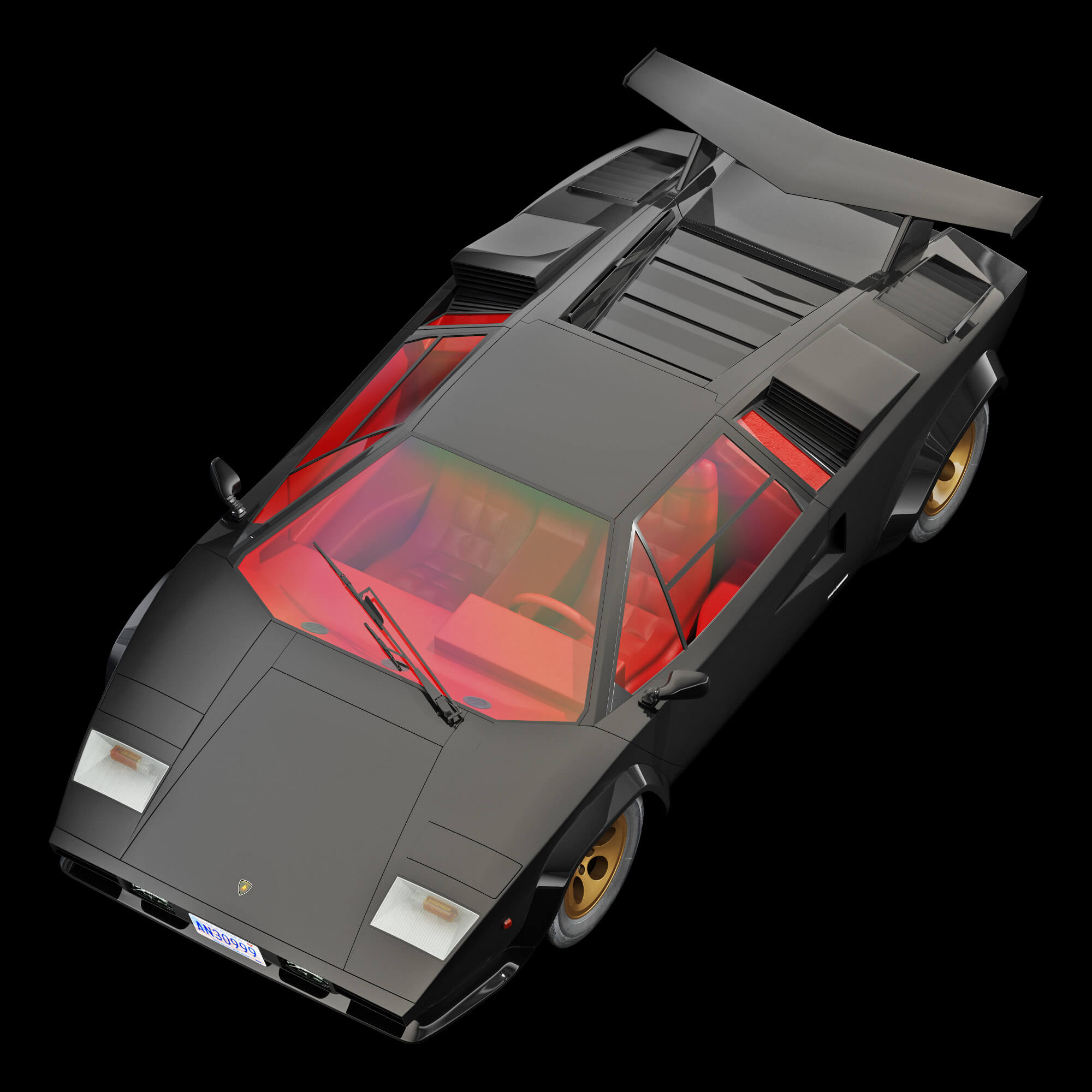 Lamborghini Countach Lp500S - 3D Model by sta_84