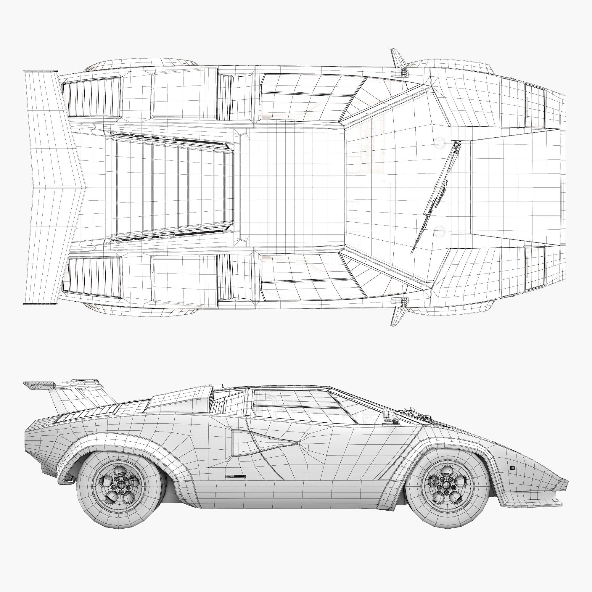 Lamborghini Countach Lp500S - 3D Model by sta_84