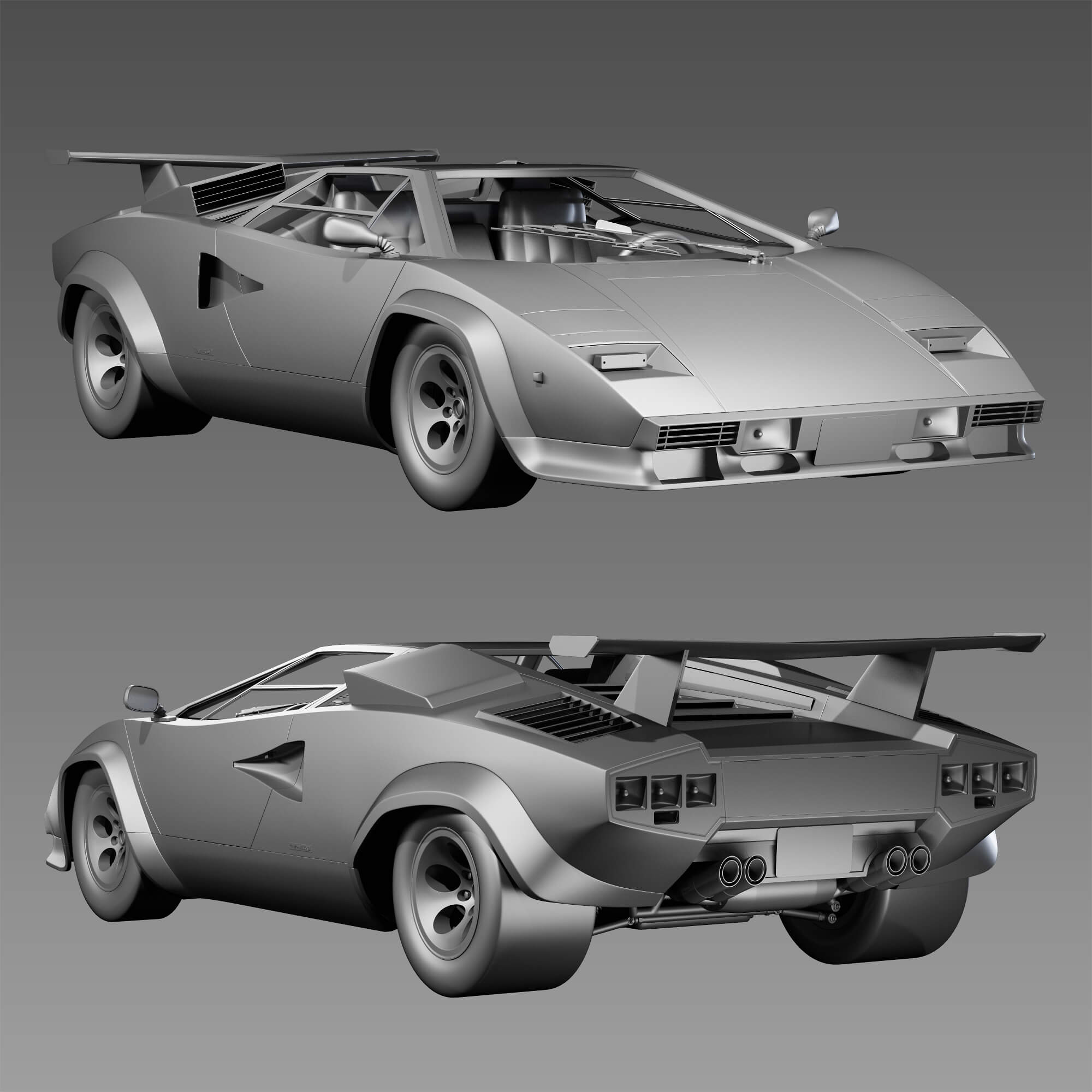 Lamborghini Countach Lp500S - 3D Model by sta_84