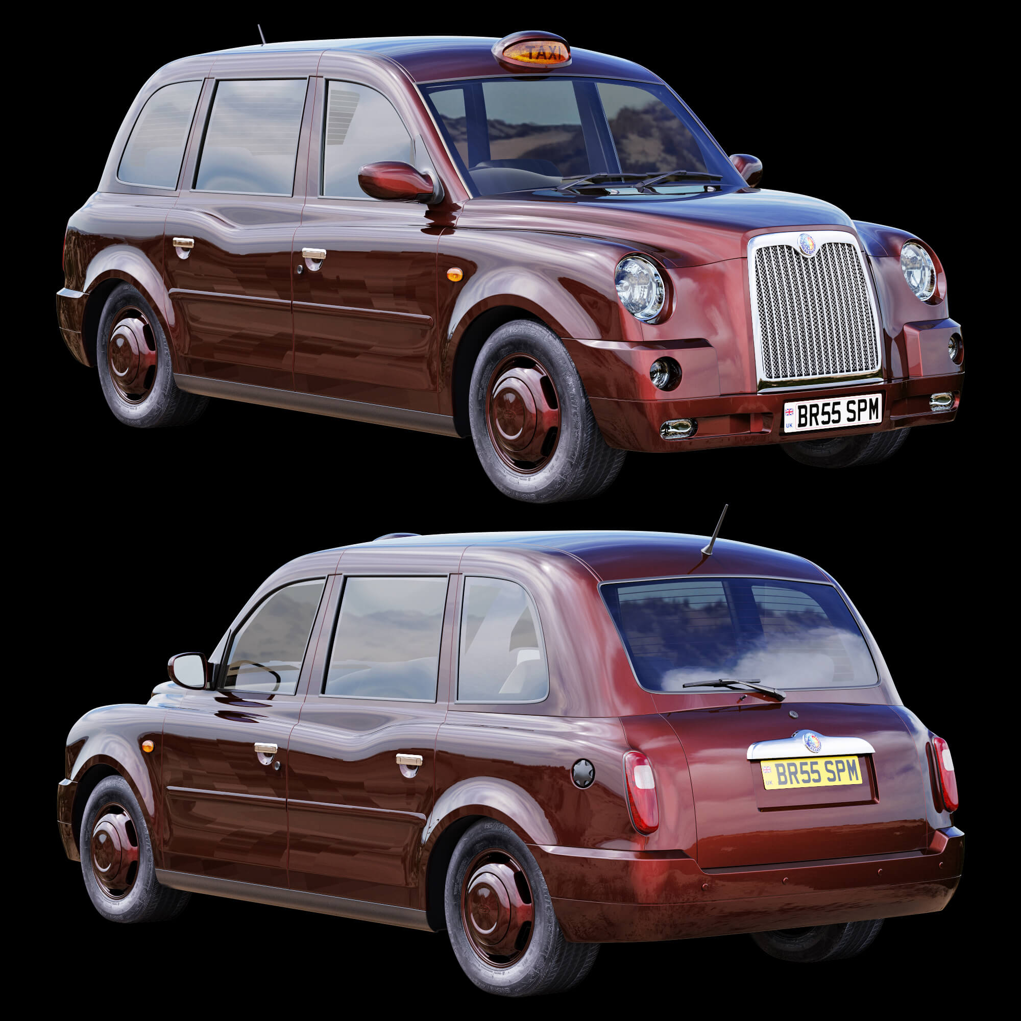 London Taxi Hackney Carriage TX4 - 3D Model by sta_84