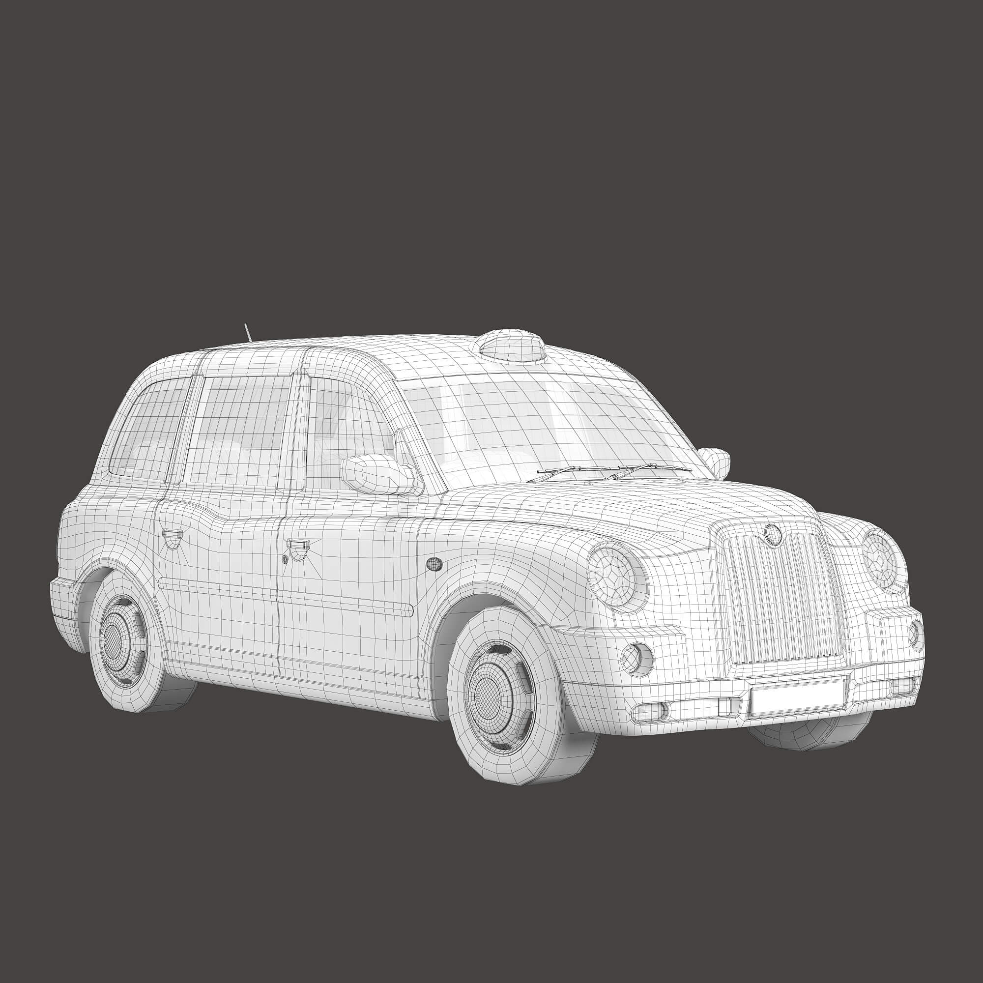 London Taxi Hackney Carriage TX4 - 3D Model by sta_84