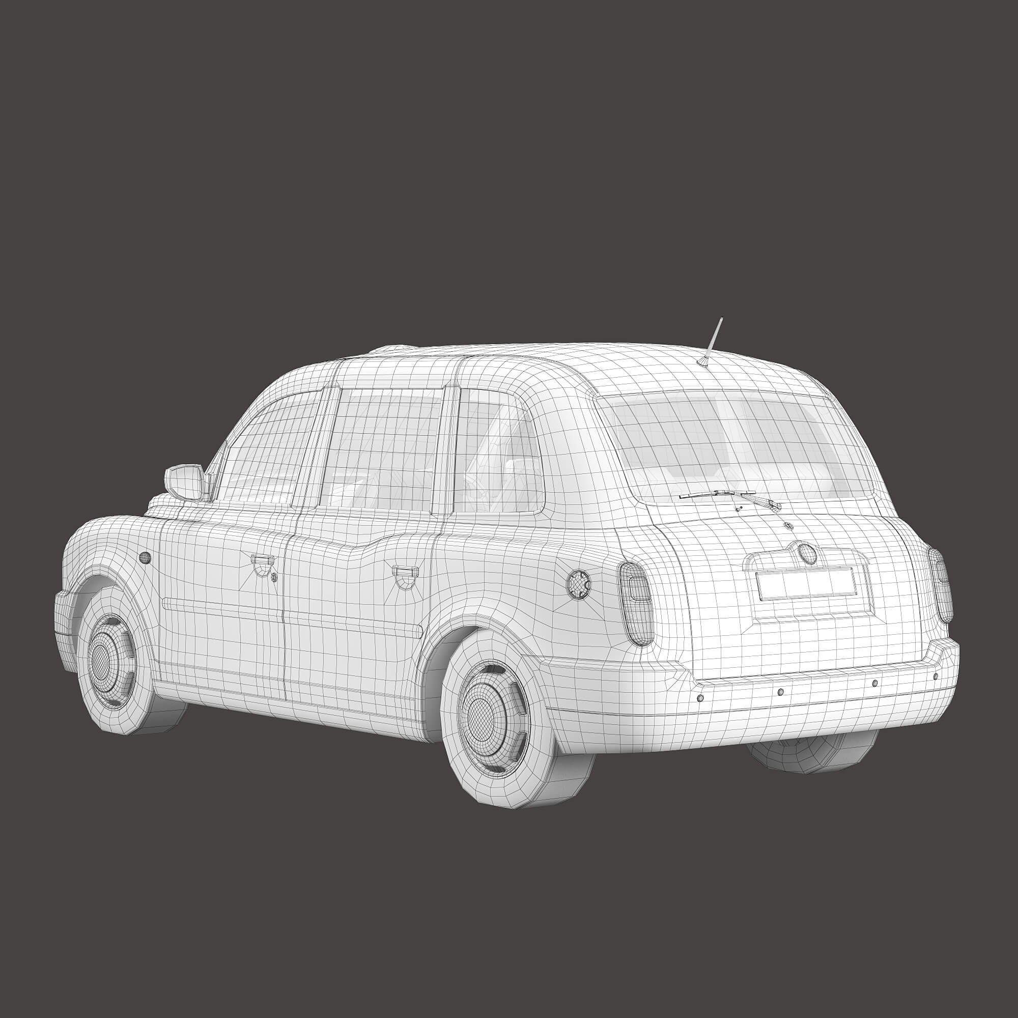 London Taxi Hackney Carriage TX4 - 3D Model by sta_84