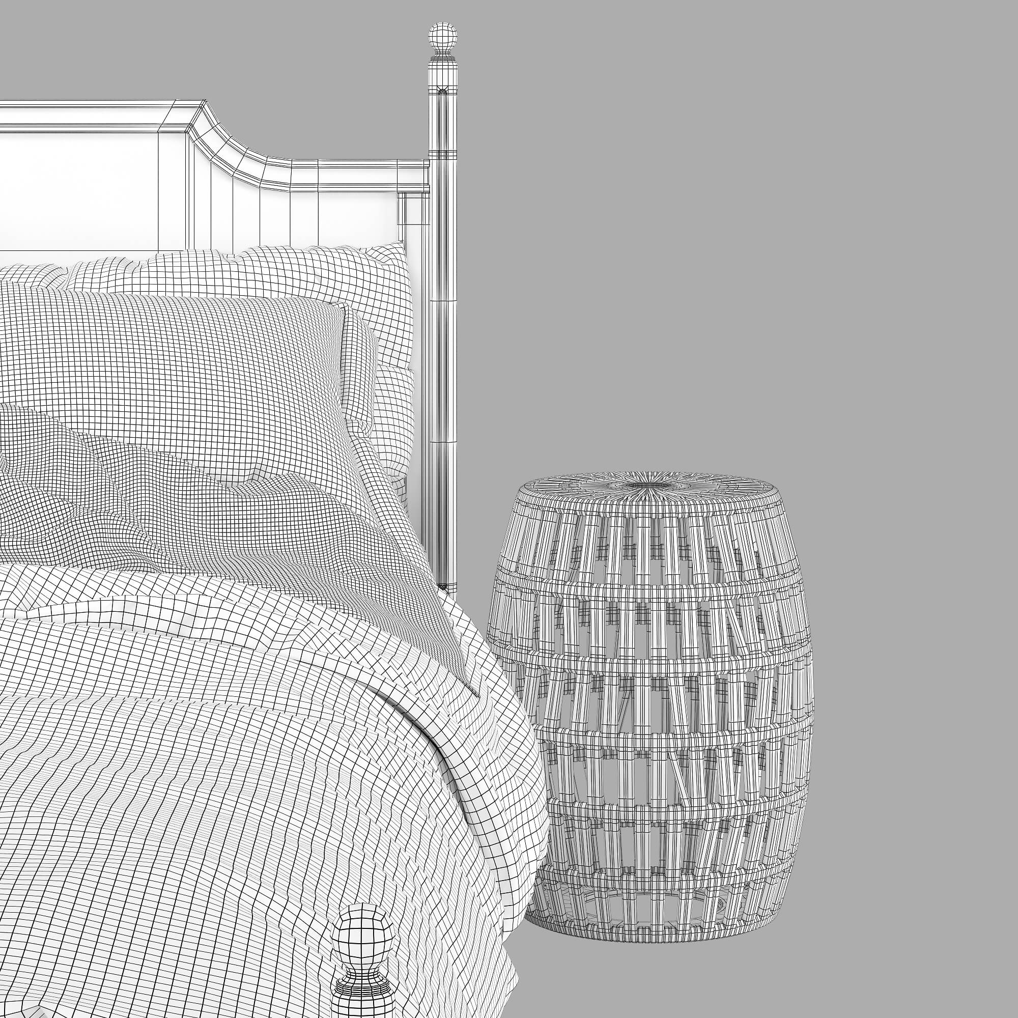 Magnolia Home Manor Cathedral Bed - 3D Model by sta_84