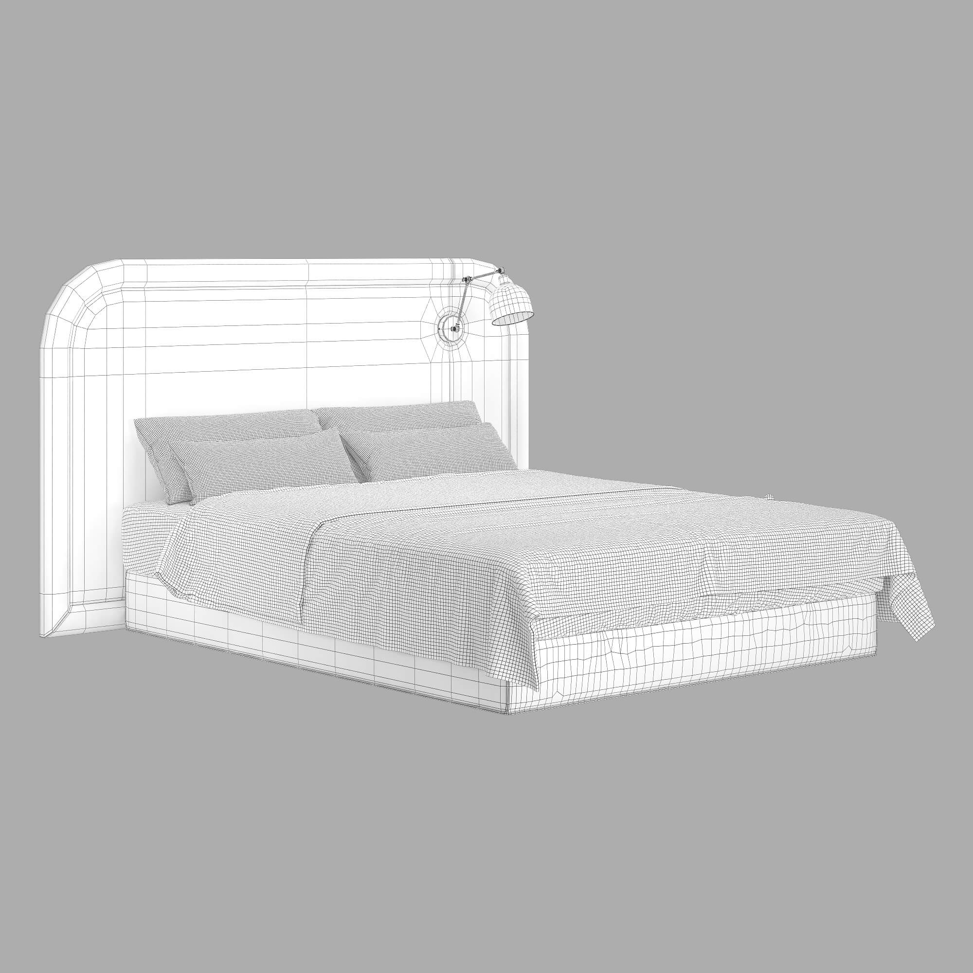 Modern Bed 002 - 3D Model by sta_84