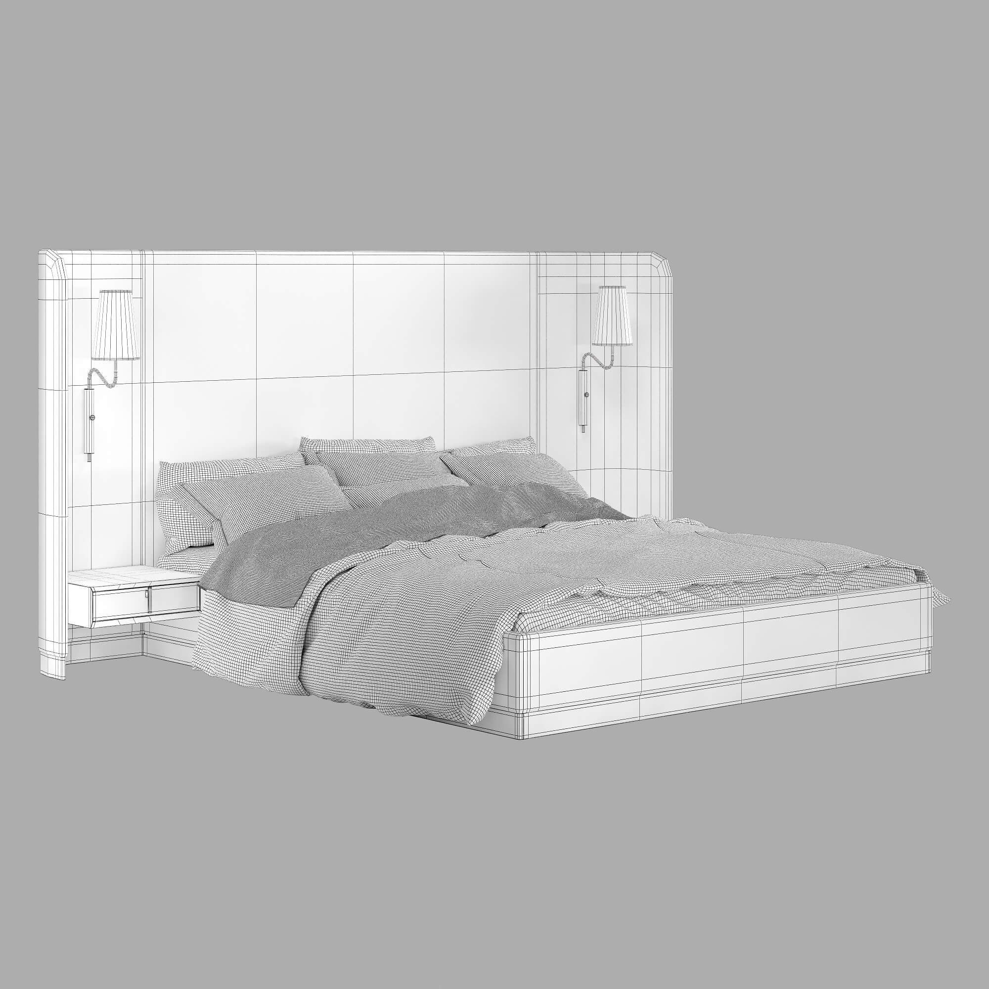 Modern Bed 003 - 3D Model by sta_84