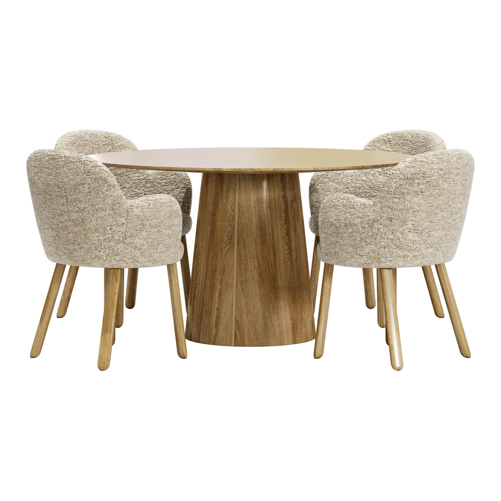 Moroso Dining Set Tulip Chair-Vol Table Round 3D Model by sta_84