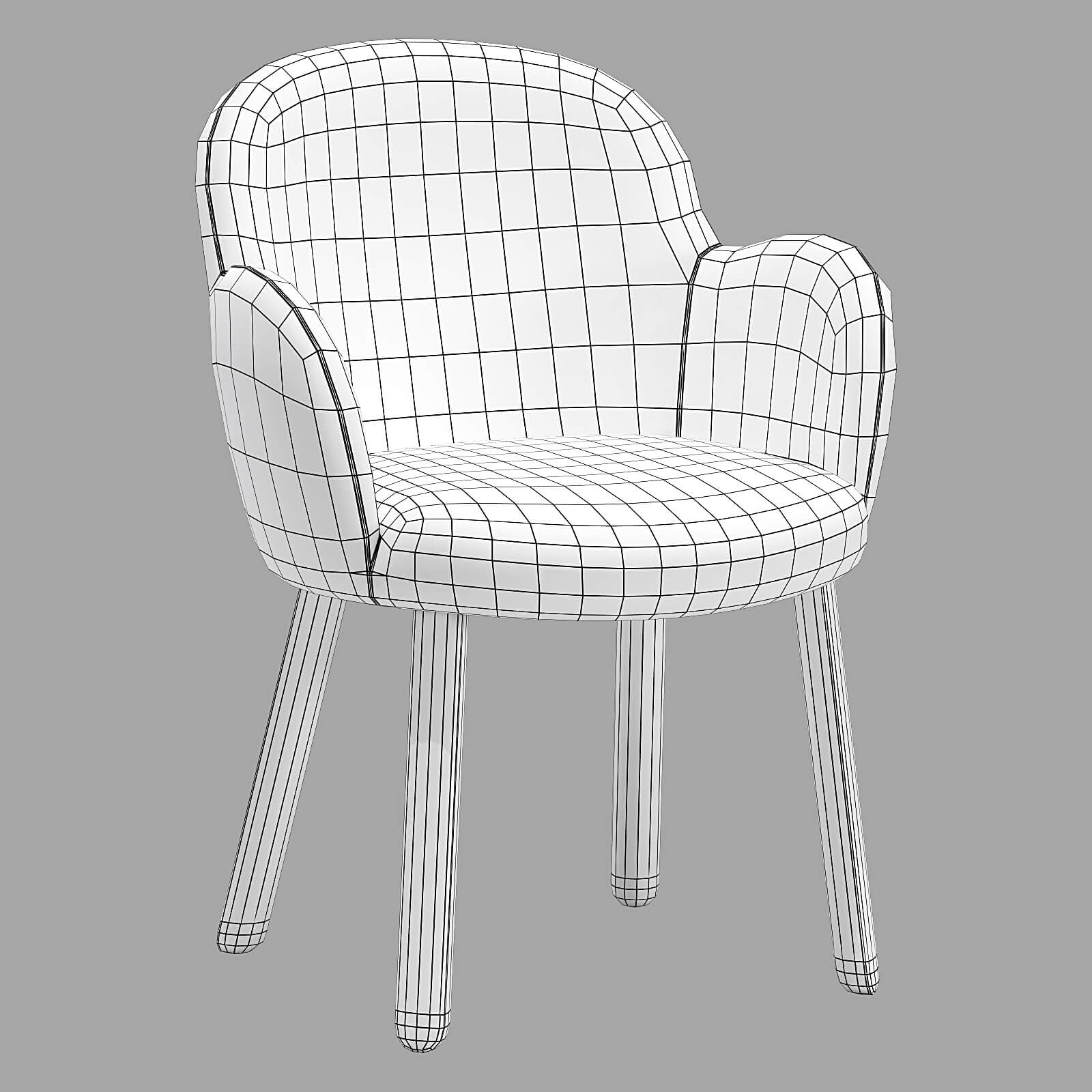 Moroso Dining Set Tulip Chair-Vol Table Round 3D Model by sta_84
