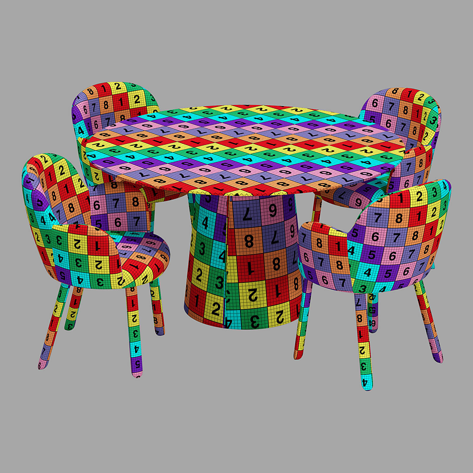 Moroso Dining Set Tulip Chair-Vol Table Round 3D Model by sta_84