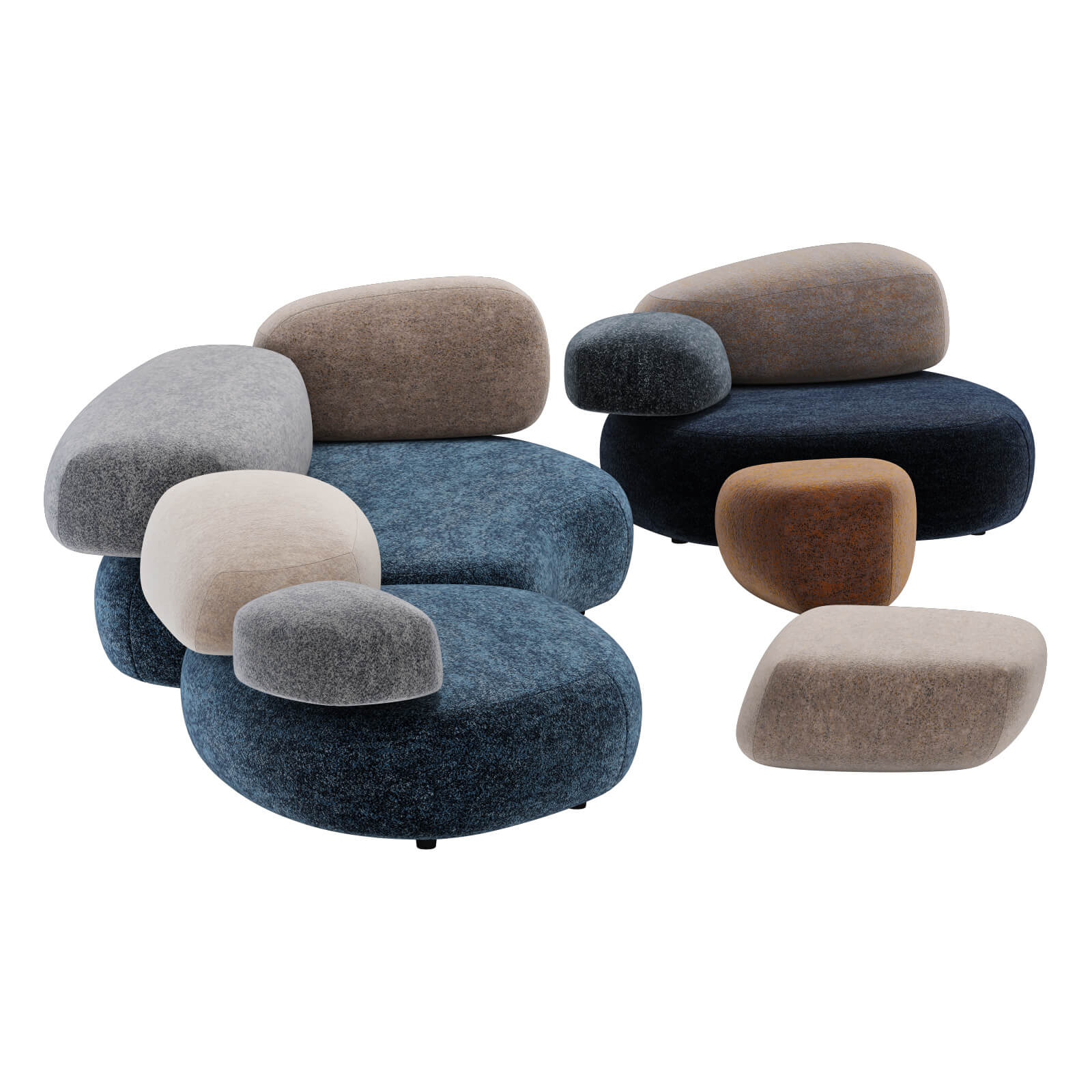 Moroso Pebble System Set 001 - 3D Model by sta_84