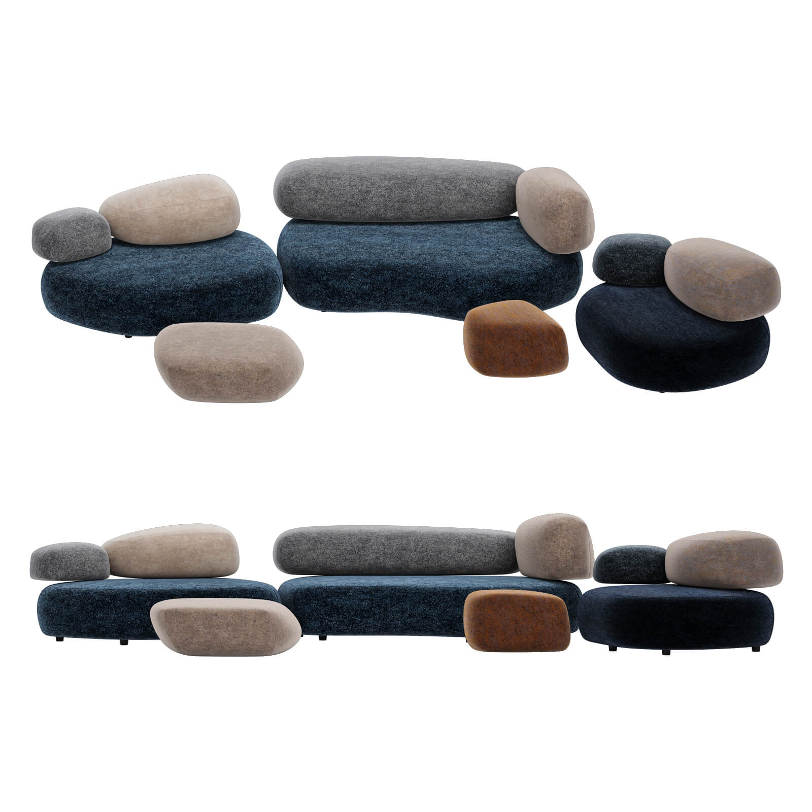Moroso Pebble System Set 001 - 3D Model by sta_84