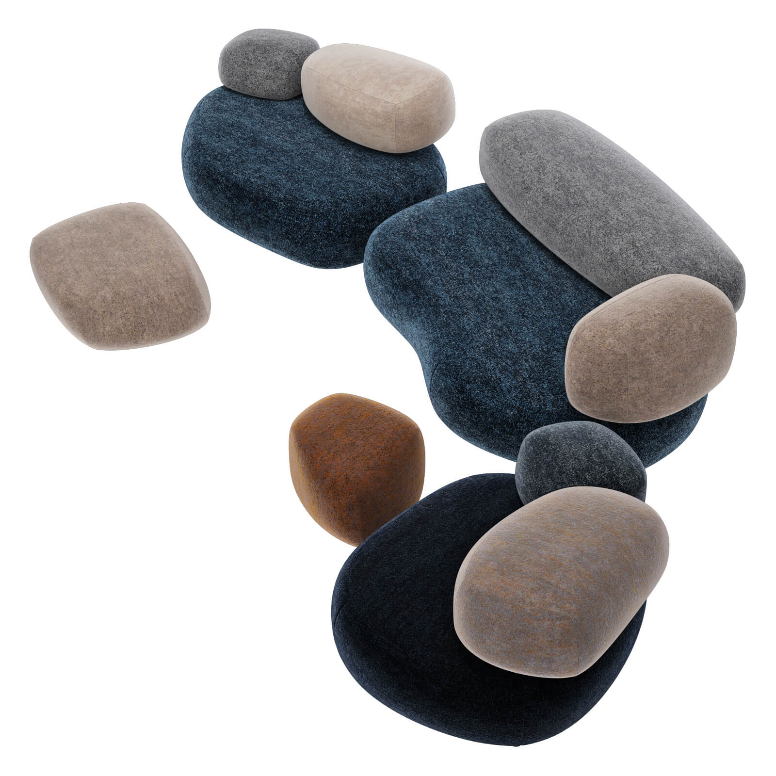 Moroso Pebble System Set 001 - 3D Model by sta_84