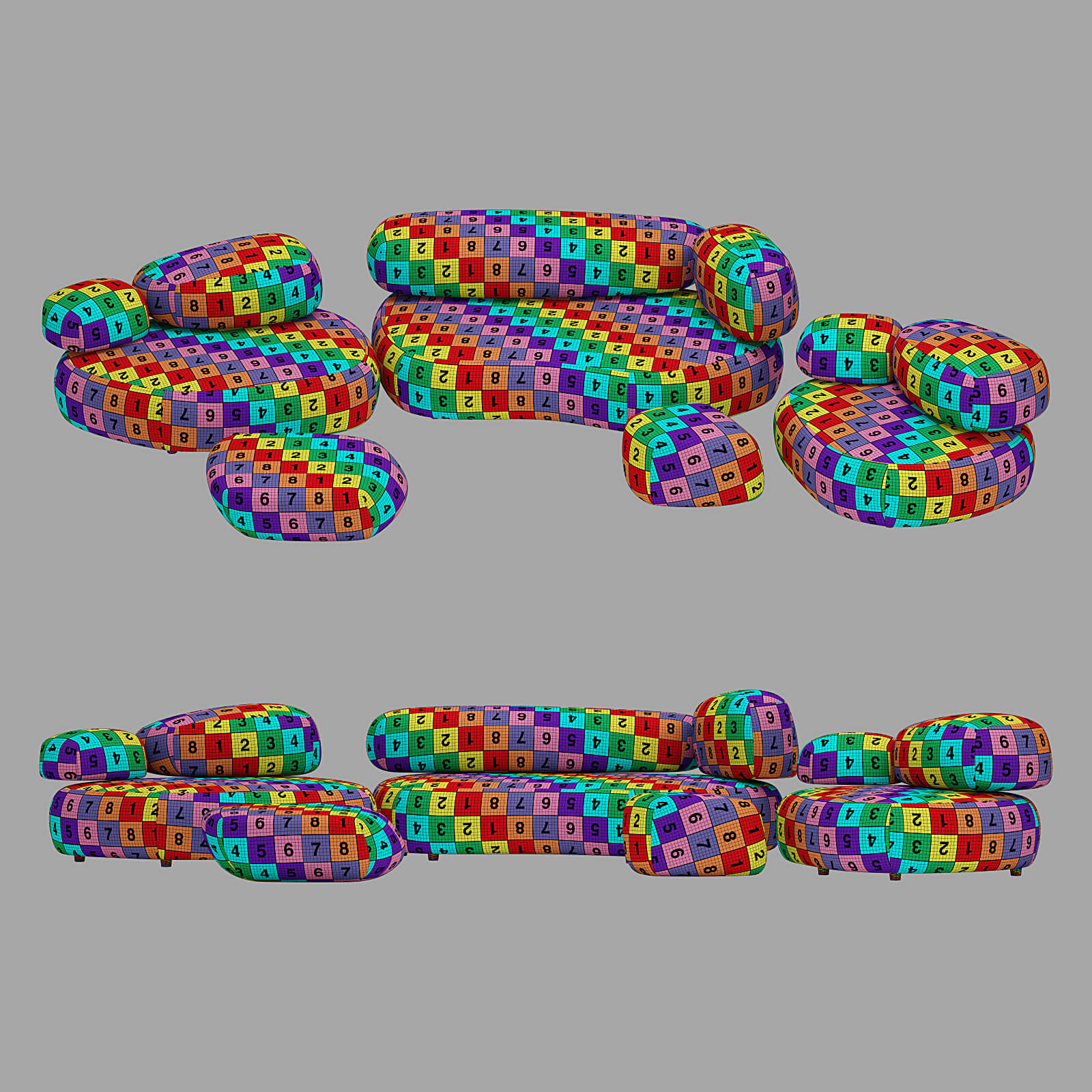 Moroso Pebble System Set 001 - 3D Model by sta_84