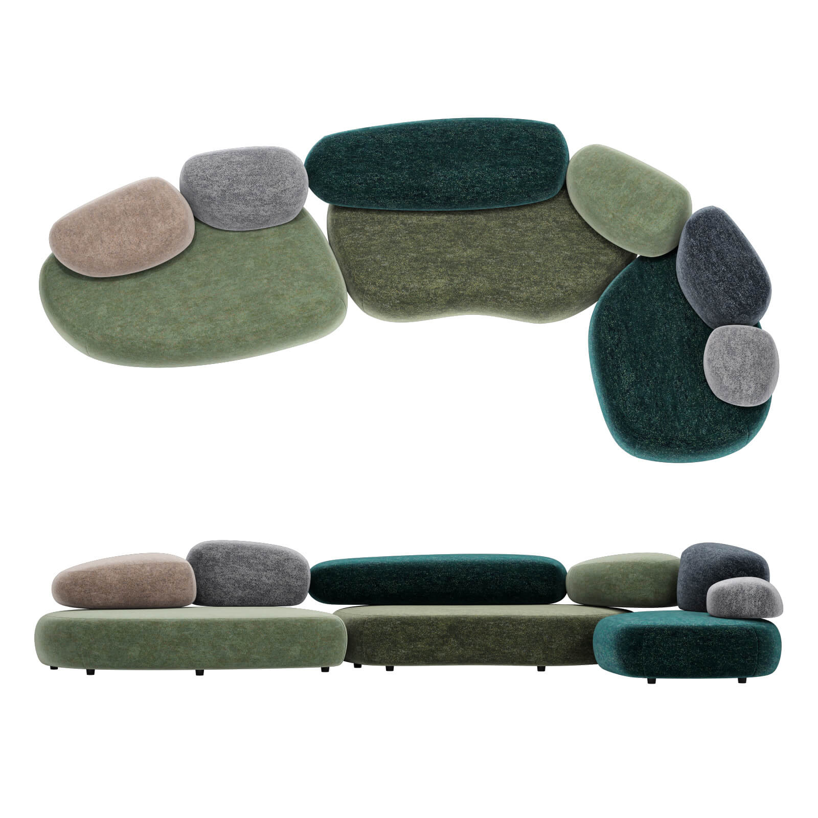 Moroso Pebble System Set 002 - 3D Model by sta_84