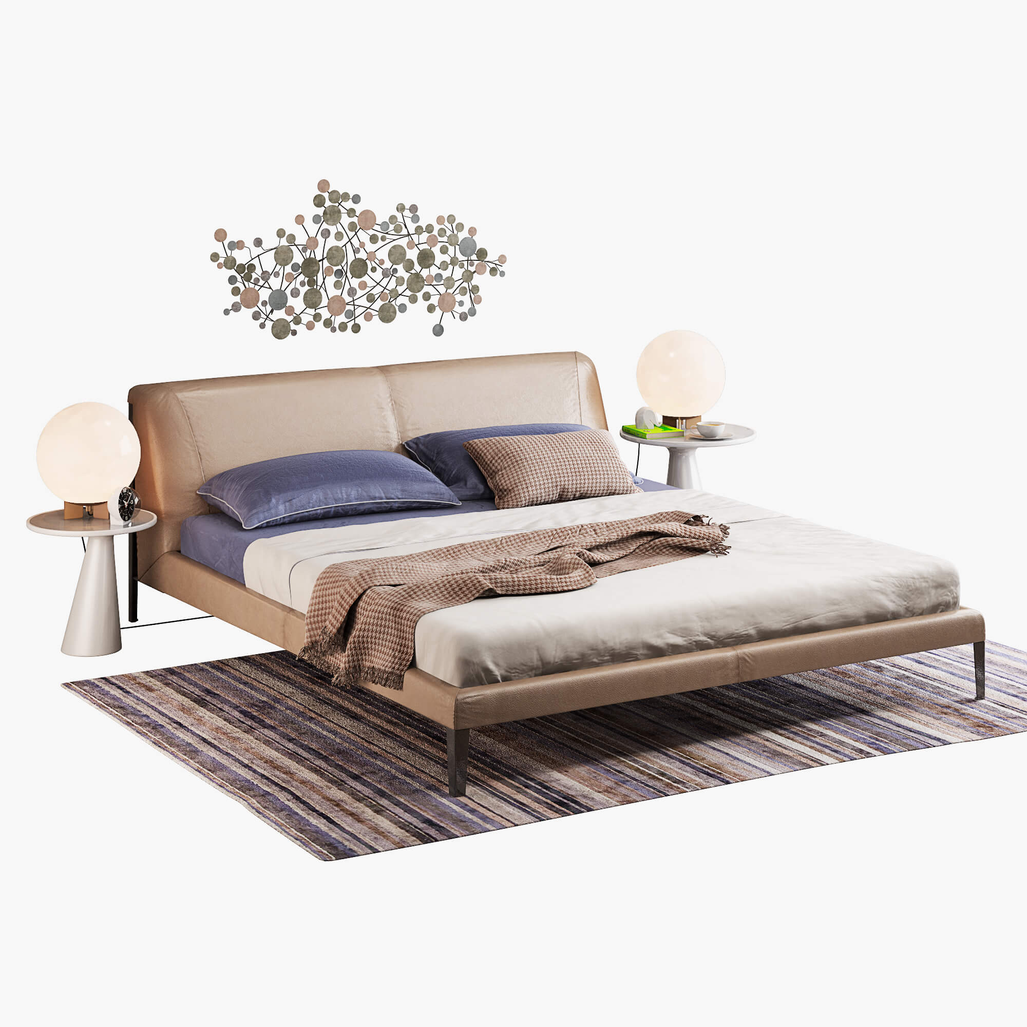 Natuzzi Diamante Bed Set - 3D Model by sta_84