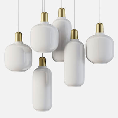 Normann Copenhagen Amp Pendant Lamp White - 3D Model by sta_84