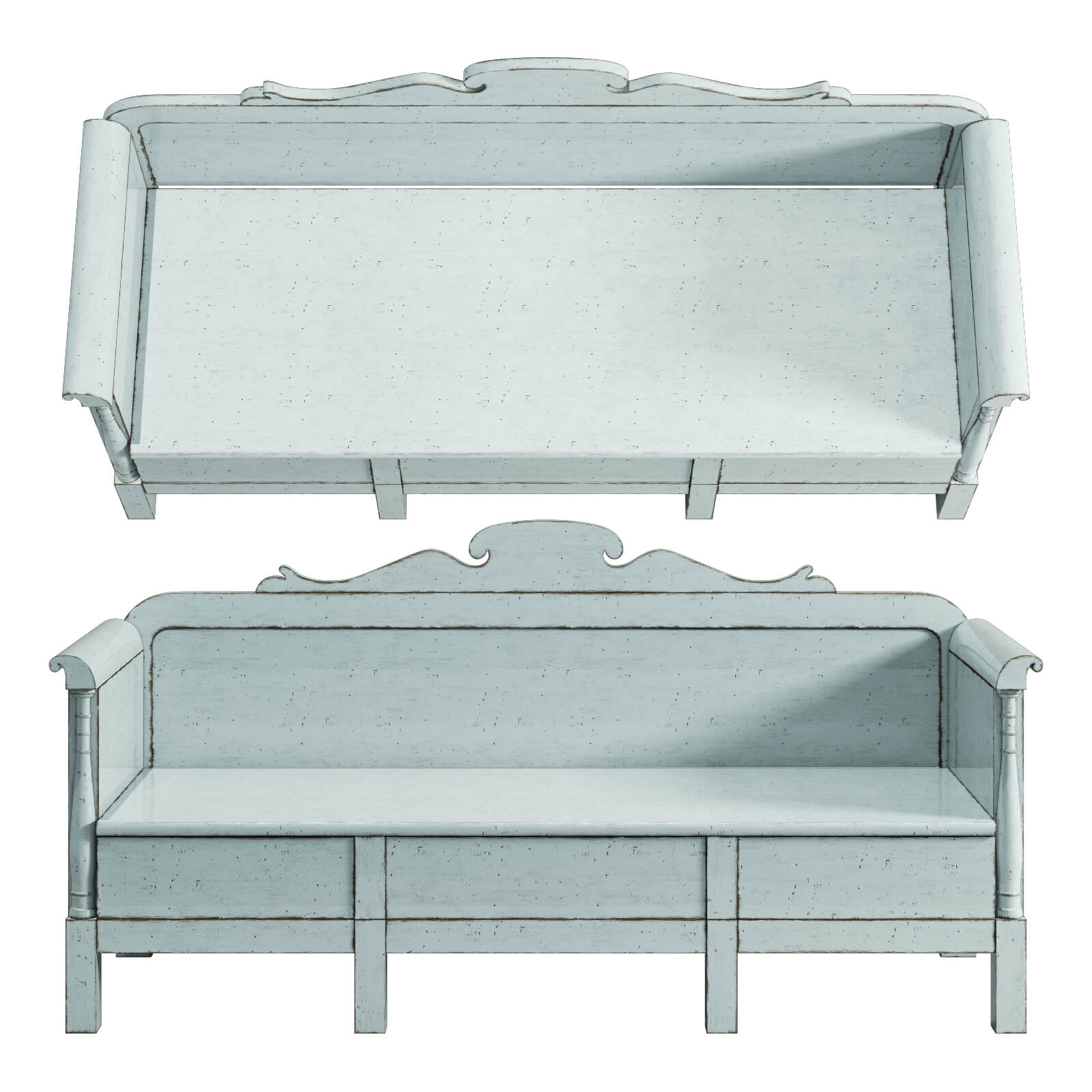 Old antique bench - 3D Model by sta_84