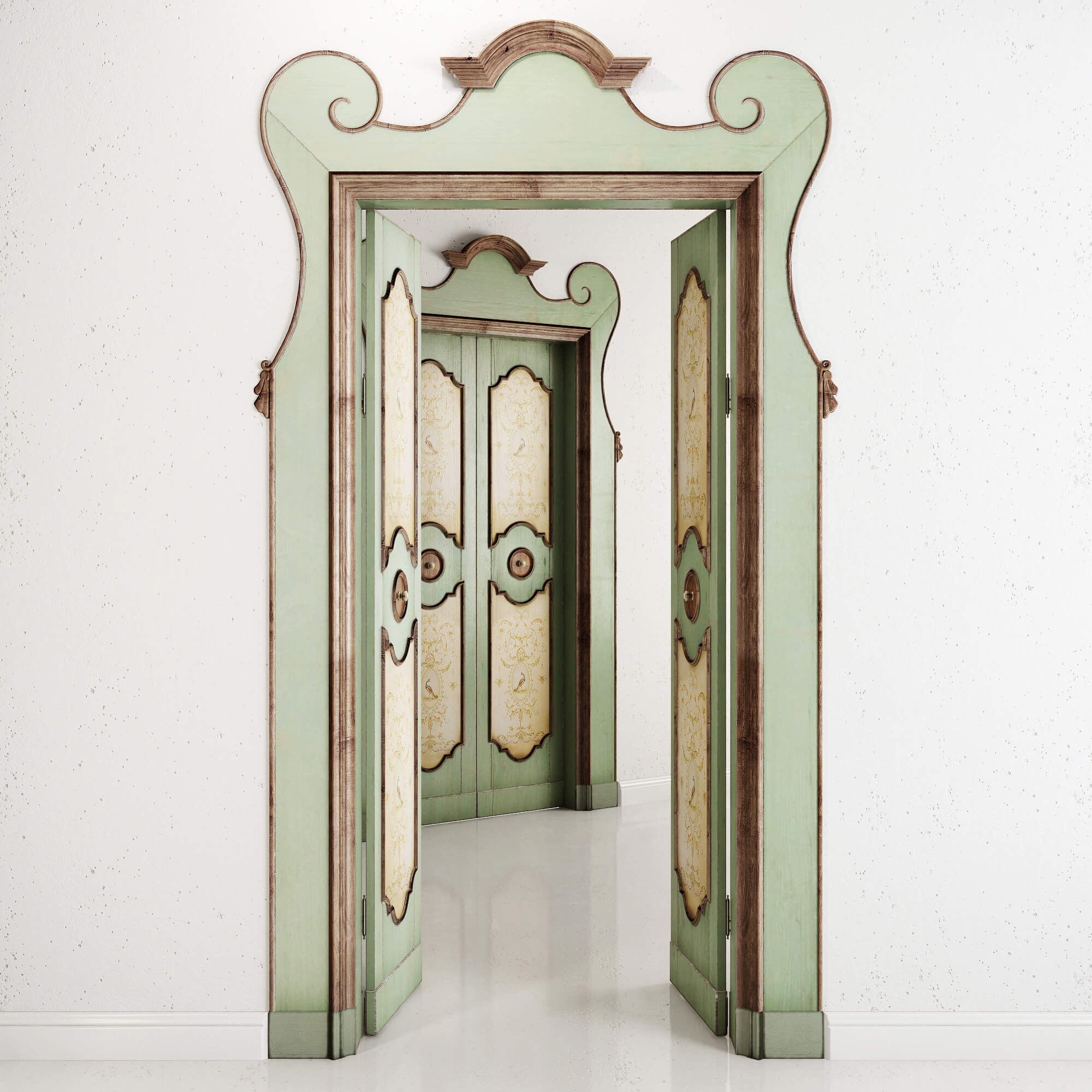 Old Classic Door 001 - 3D Model by sta_84