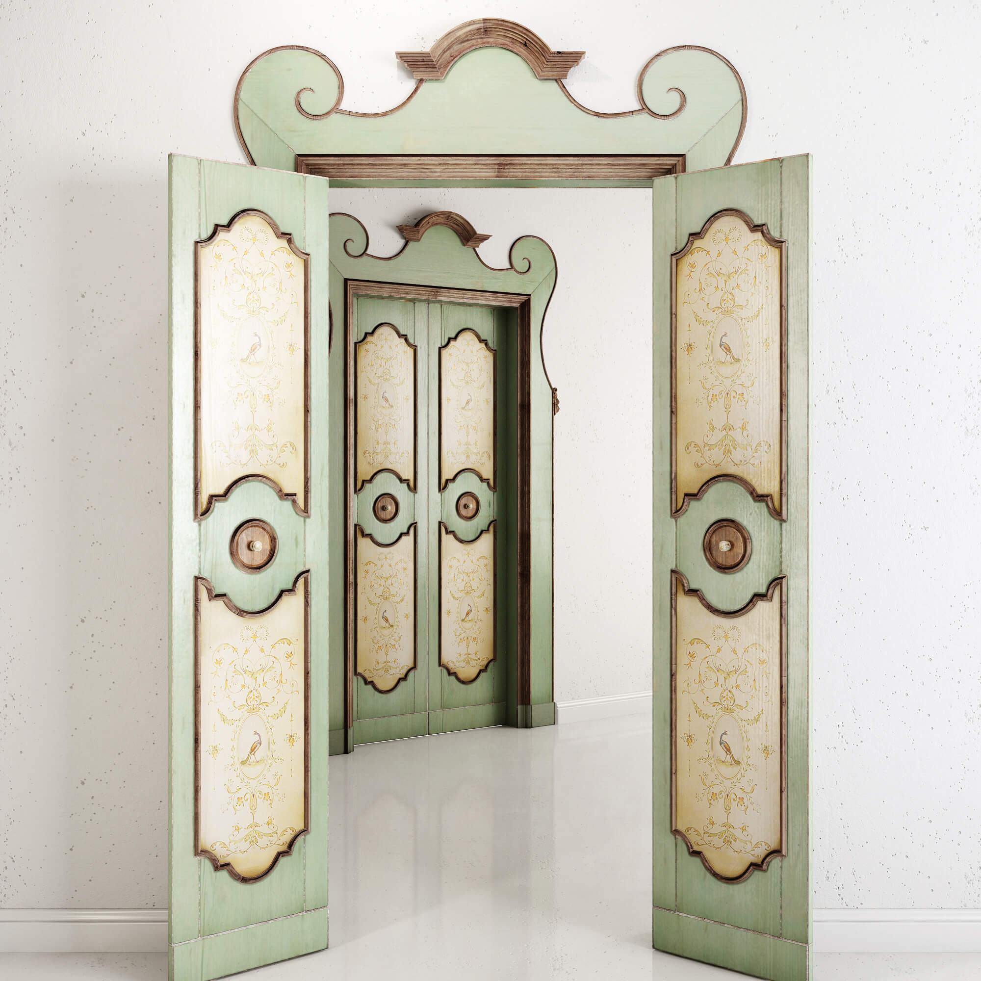 Old Classic Door 001 - 3D Model by sta_84
