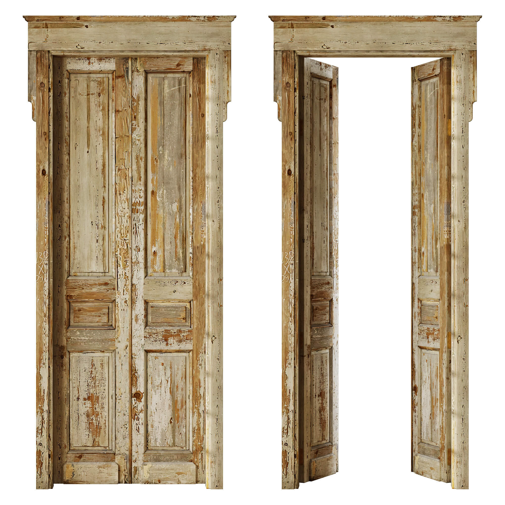 Old Classic Door 005 - 3D Model by sta_84