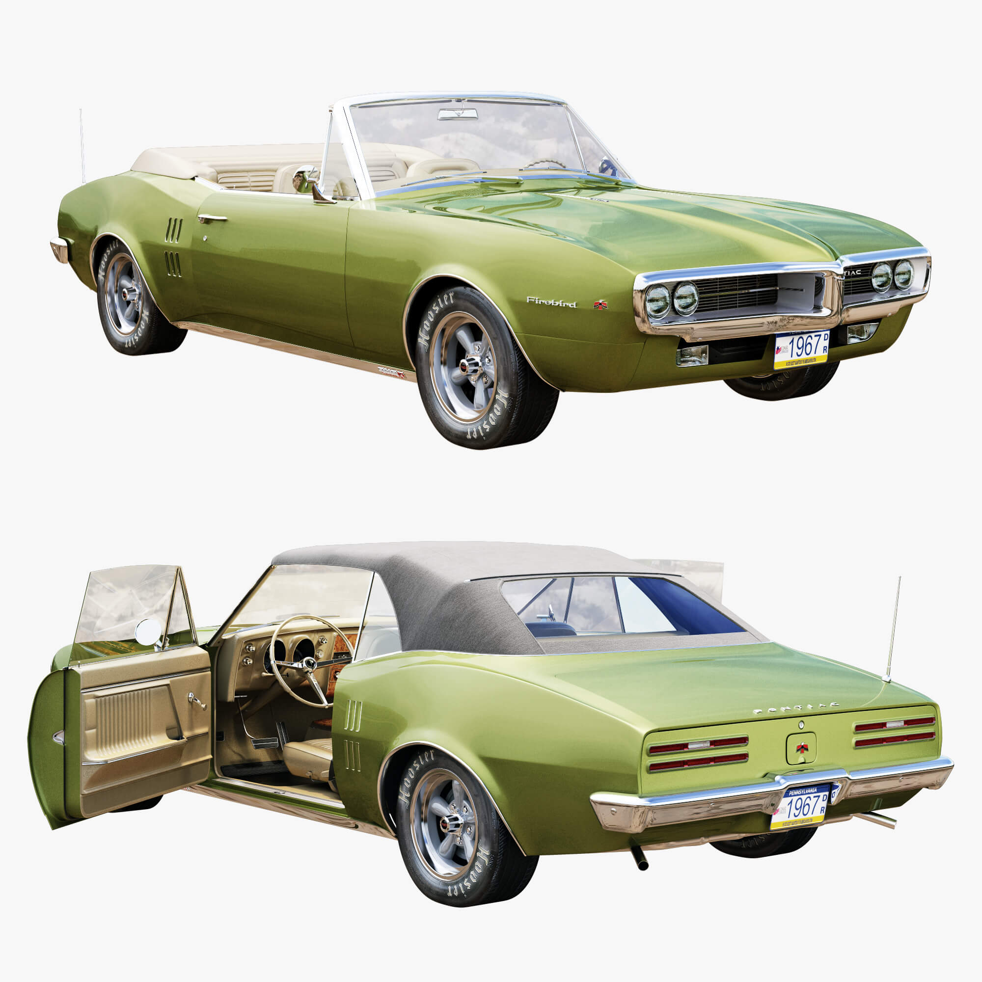 Pontiac Firebird 1967 Convertible - 3D Model by sta_84