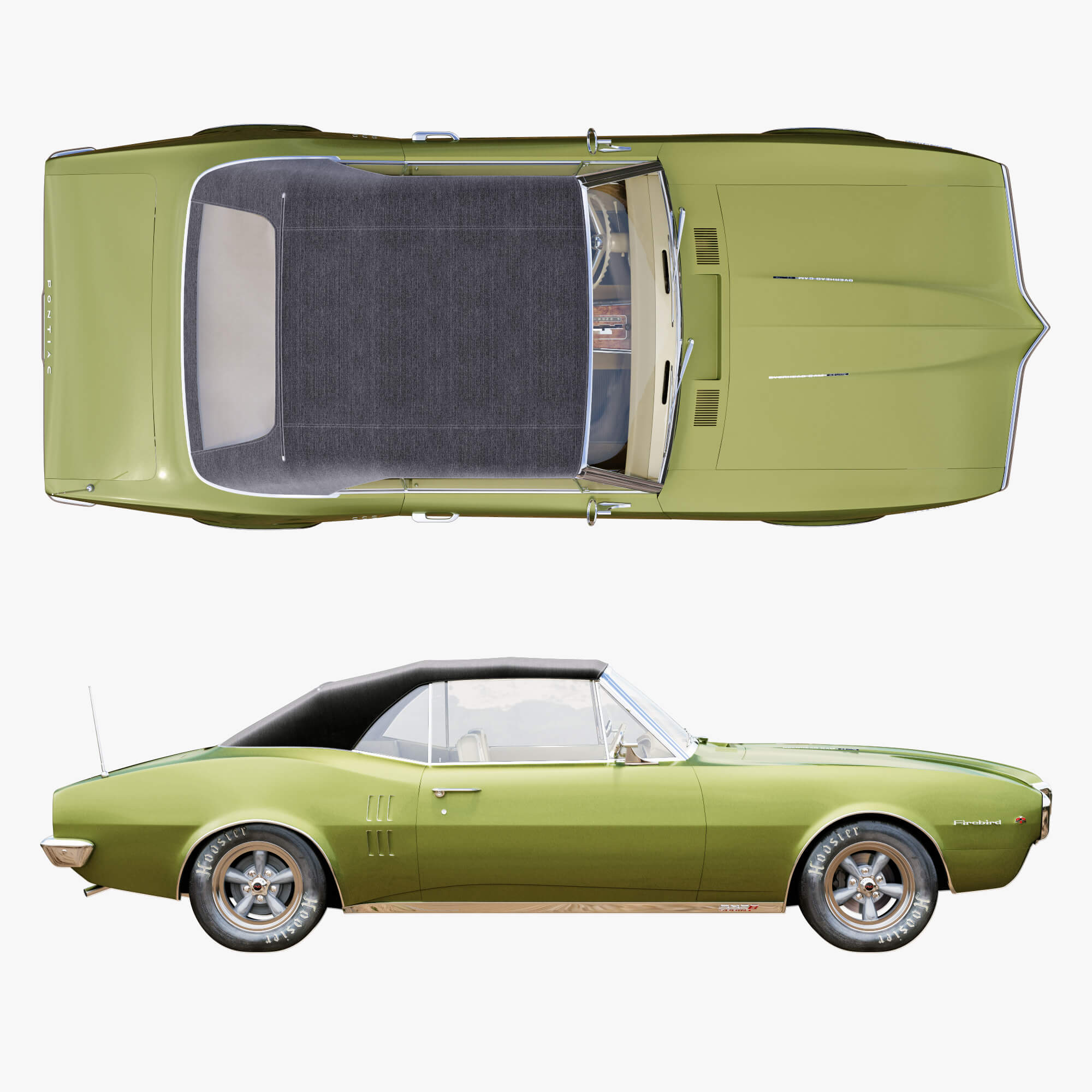Pontiac Firebird 1967 Convertible - 3D Model by sta_84