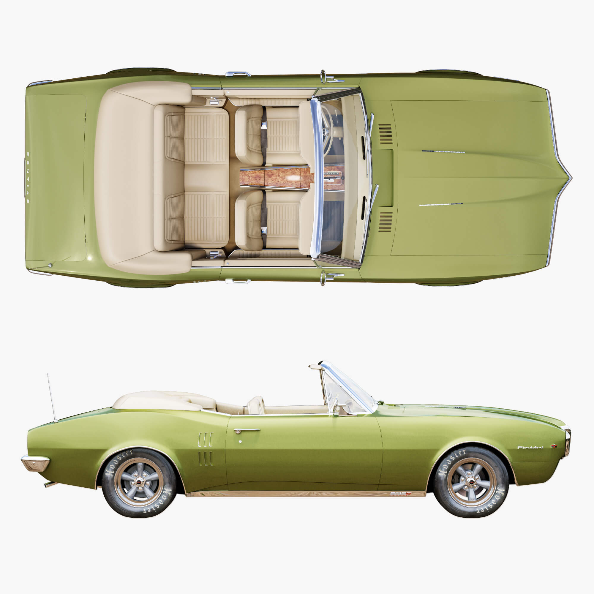 Pontiac Firebird 1967 Convertible - 3D Model by sta_84