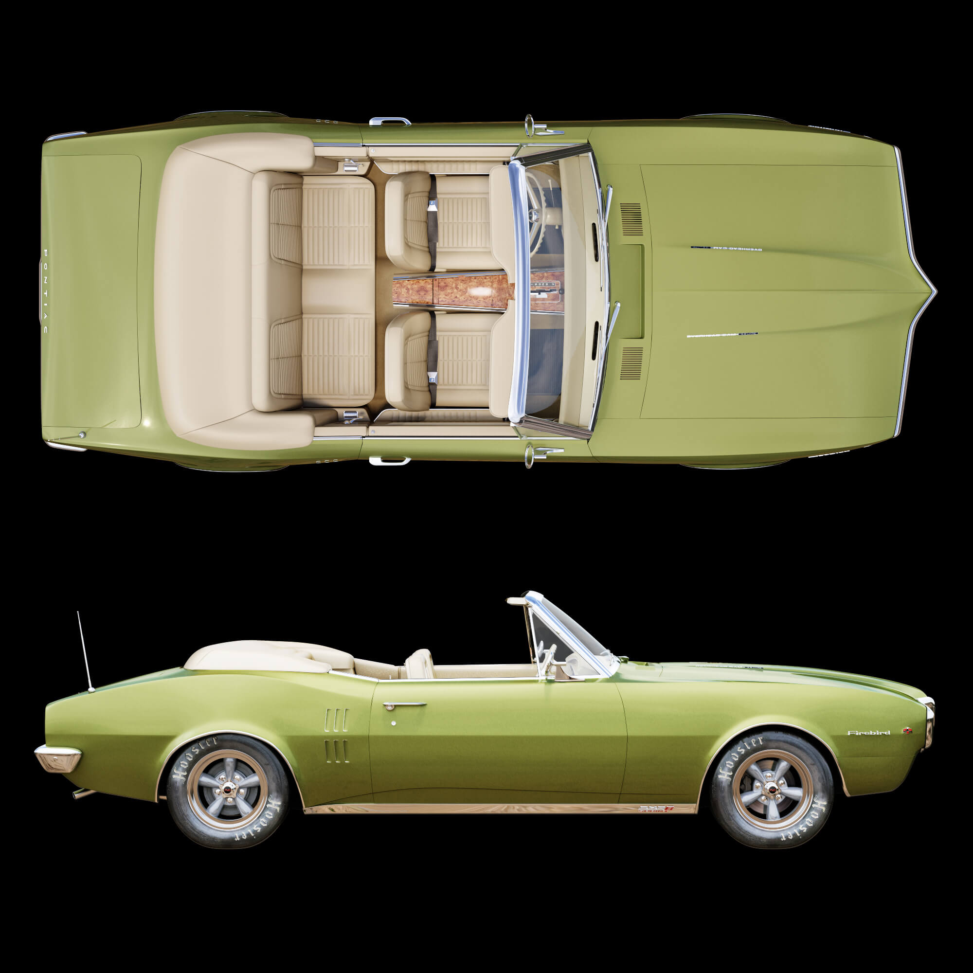 Pontiac Firebird 1967 Convertible - 3D Model by sta_84