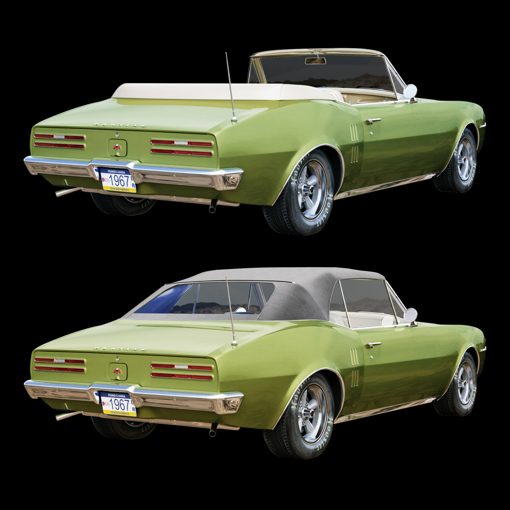 Pontiac Firebird 1967 Convertible - 3D Model by sta_84