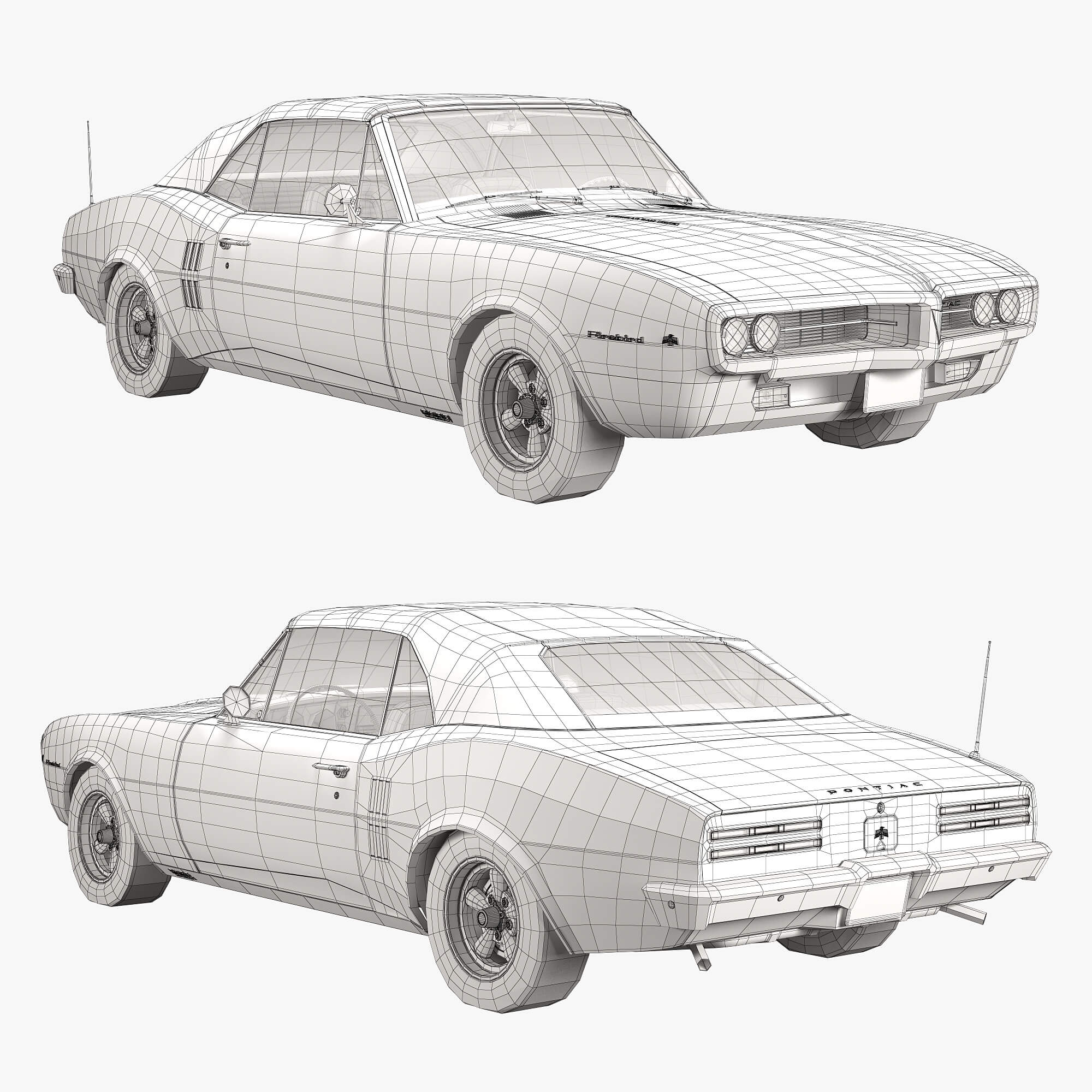Pontiac Firebird 1967 Convertible - 3D Model by sta_84