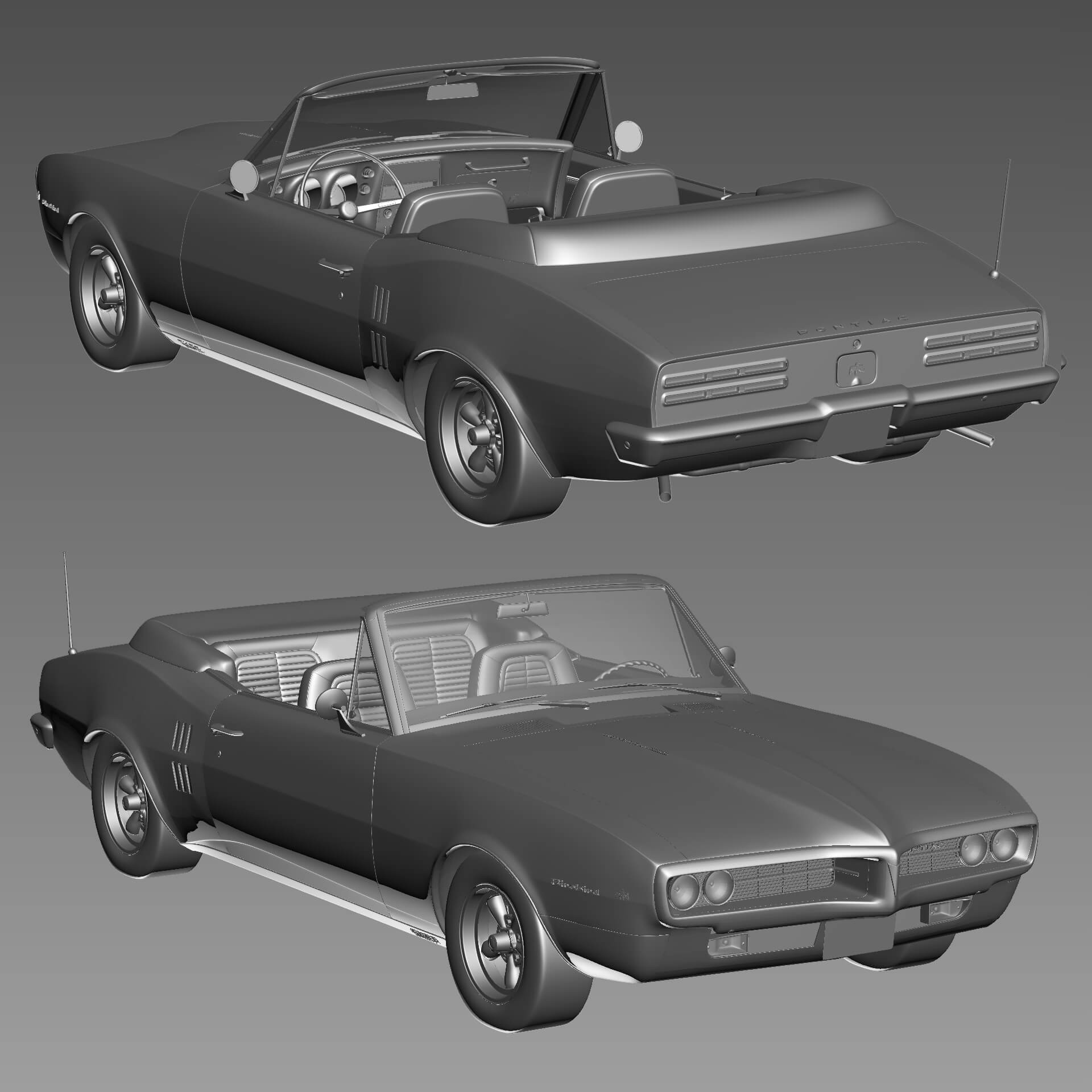Pontiac Firebird 1967 Convertible - 3D Model by sta_84