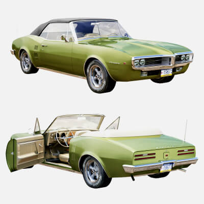 Pontiac Firebird 1967 Convertible - 3D Model by sta_84