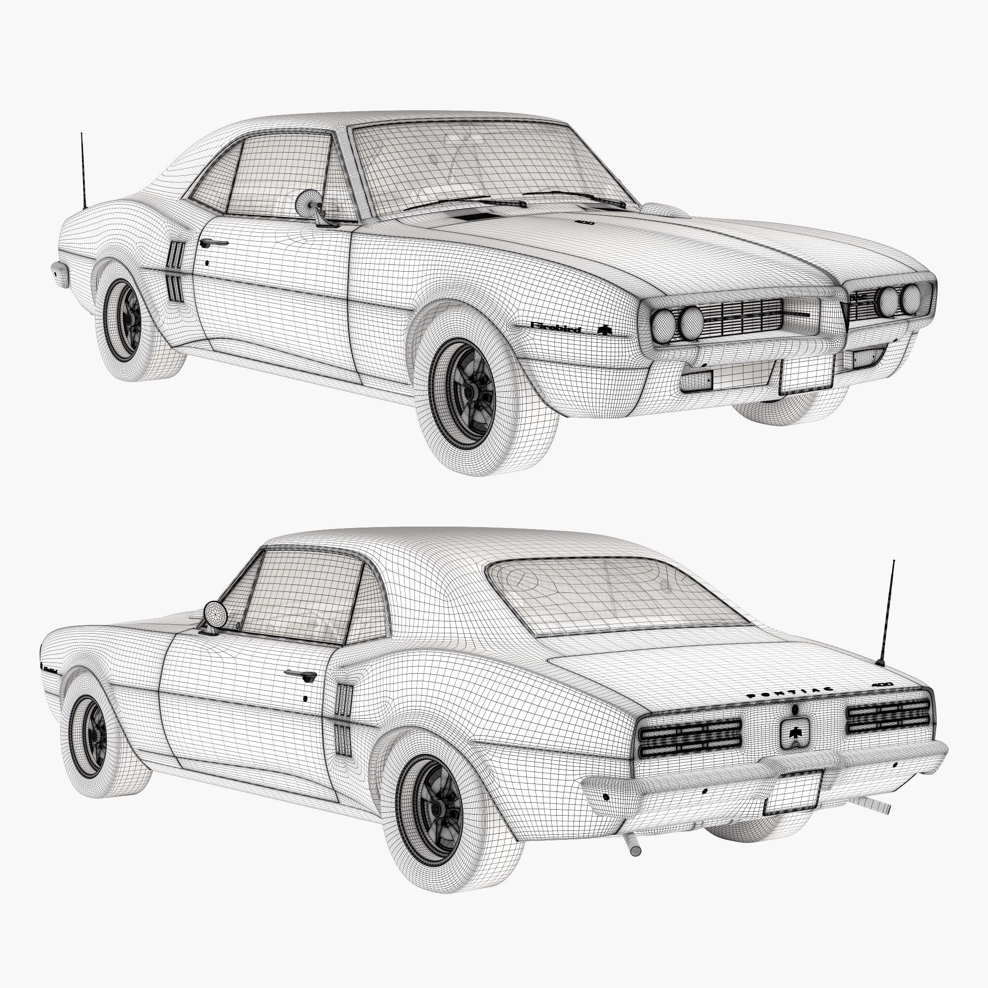 Pontiac Firebird 1967 - 3D Model by sta_84