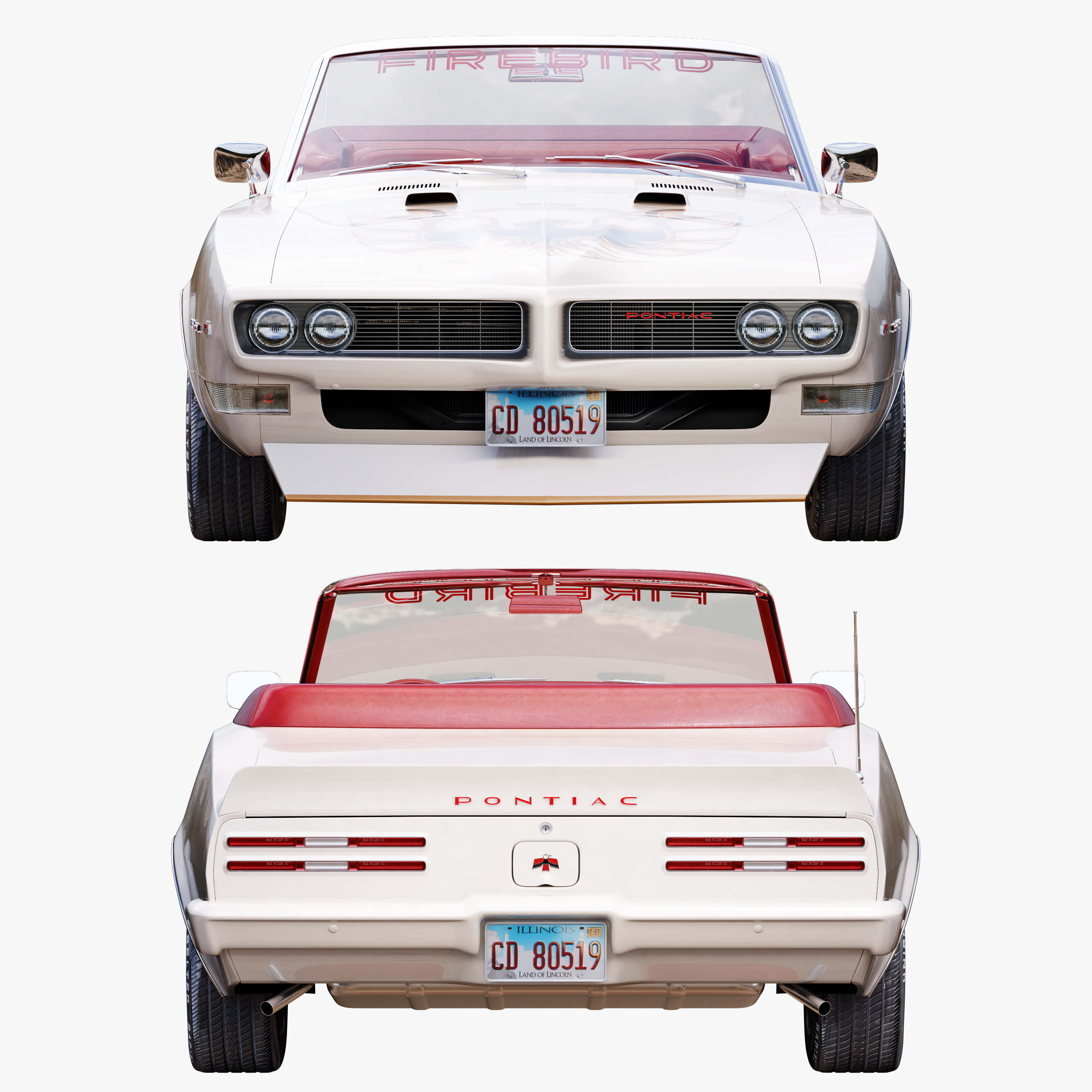 Pontiac Firebird 1968 Convertible Custom - 3D Model by sta_84