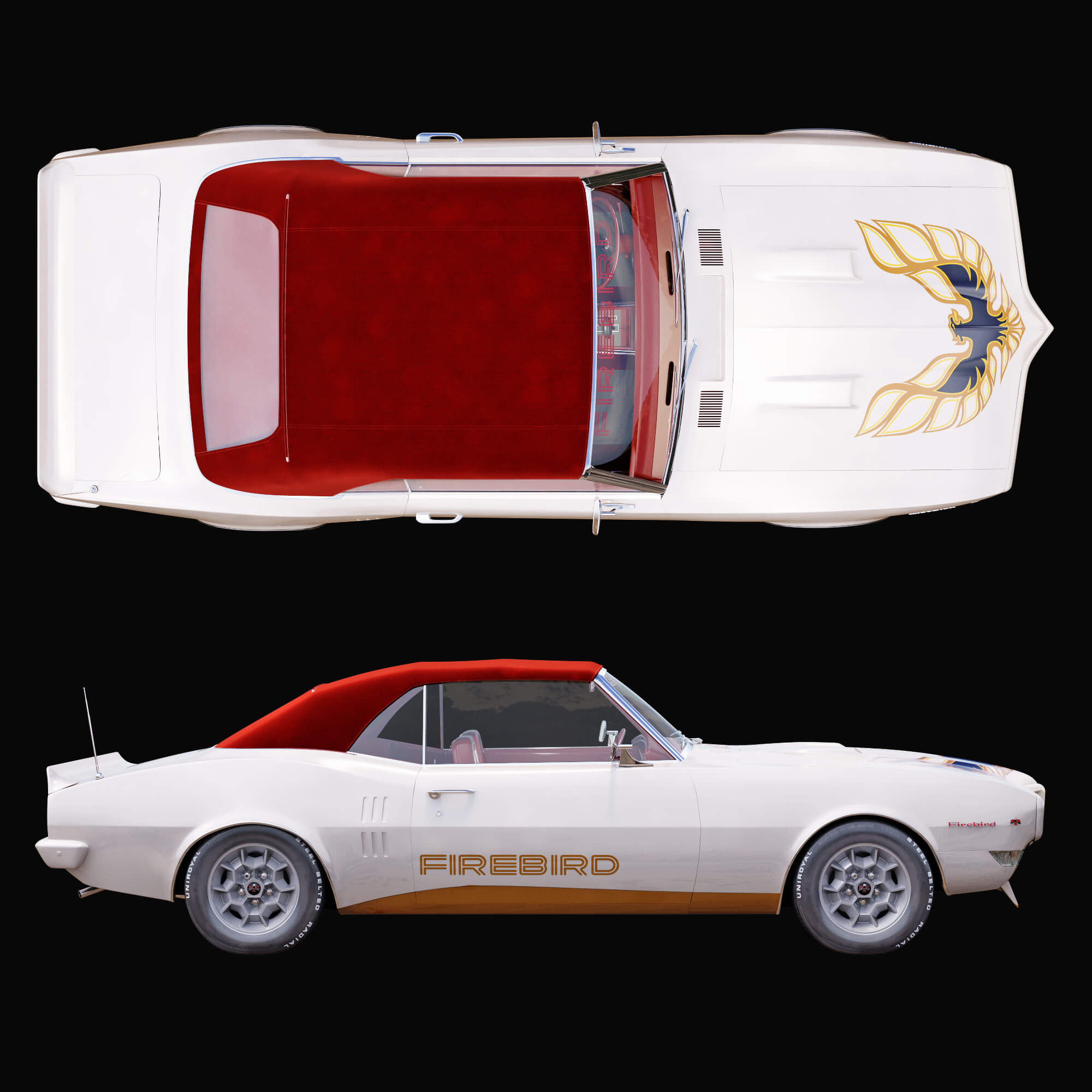 Pontiac Firebird 1968 Convertible Custom - 3D Model by sta_84