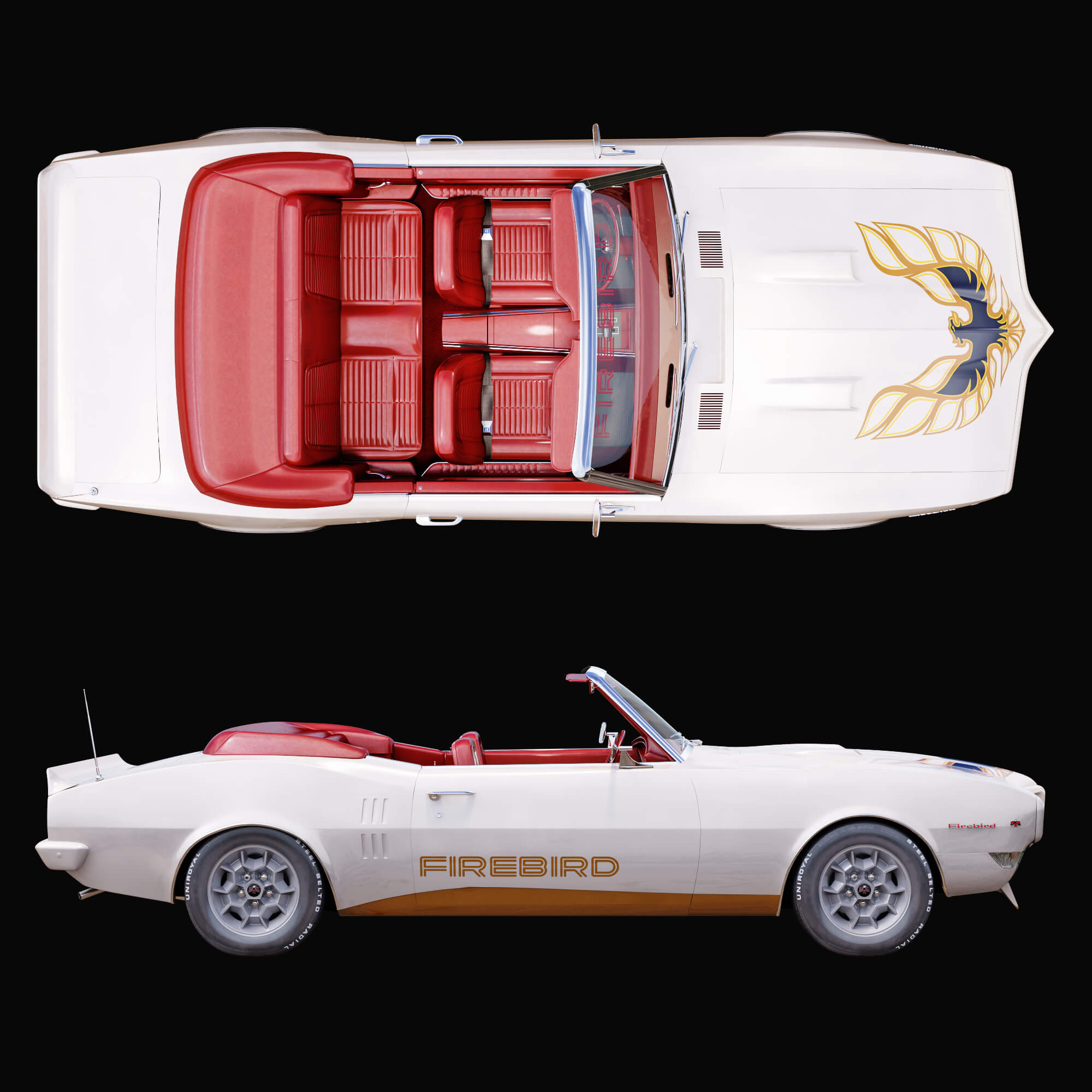 Pontiac Firebird 1968 Convertible Custom - 3D Model by sta_84