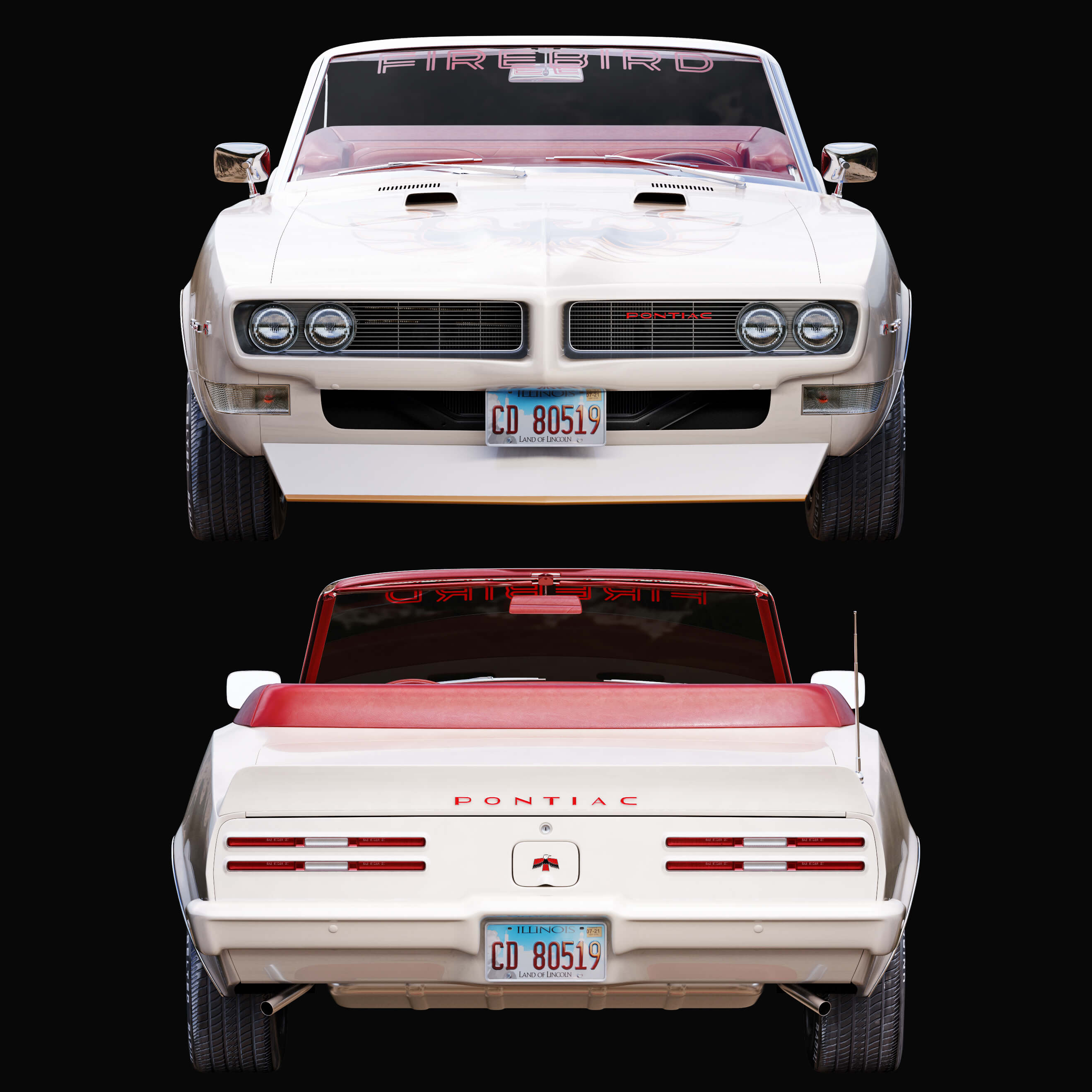 Pontiac Firebird 1968 Convertible Custom - 3D Model by sta_84