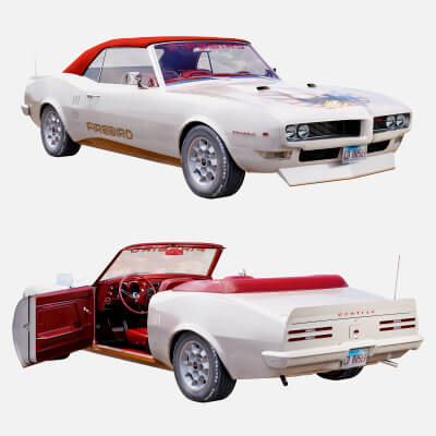 Pontiac Firebird 1968 Convertible Custom - 3D Model by sta_84