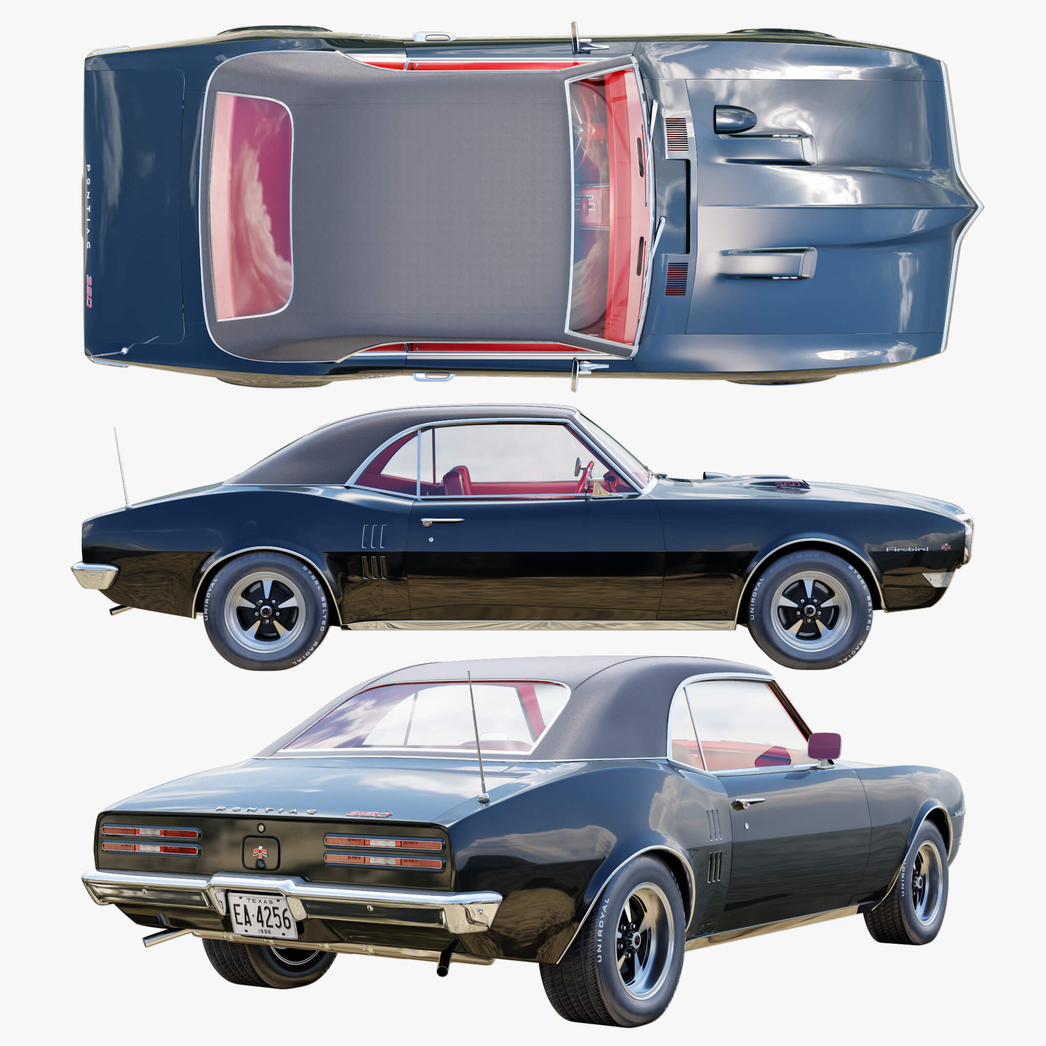 Pontiac Firebird 1968 - 3D Model by sta_84