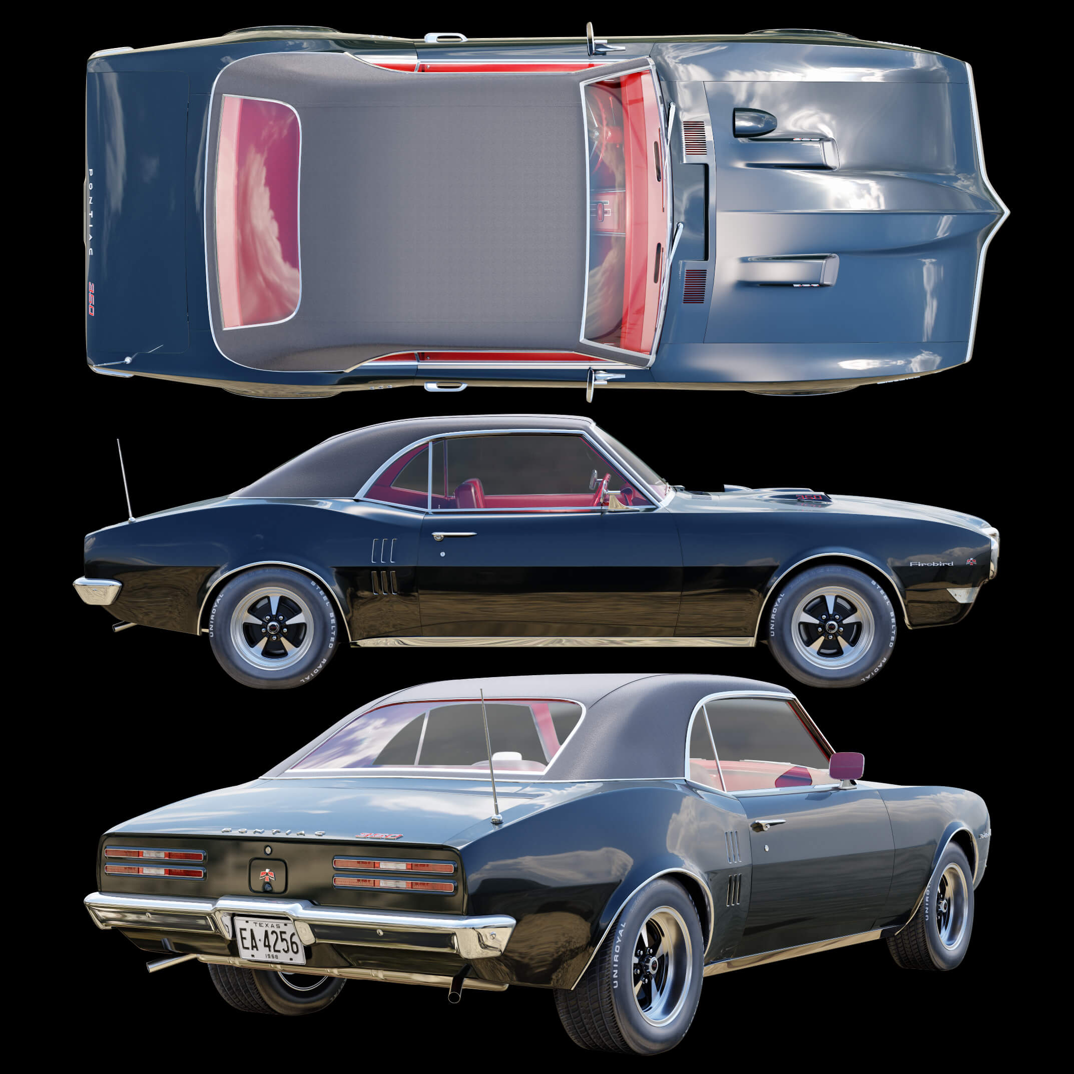 Pontiac Firebird 1968 - 3D Model by sta_84