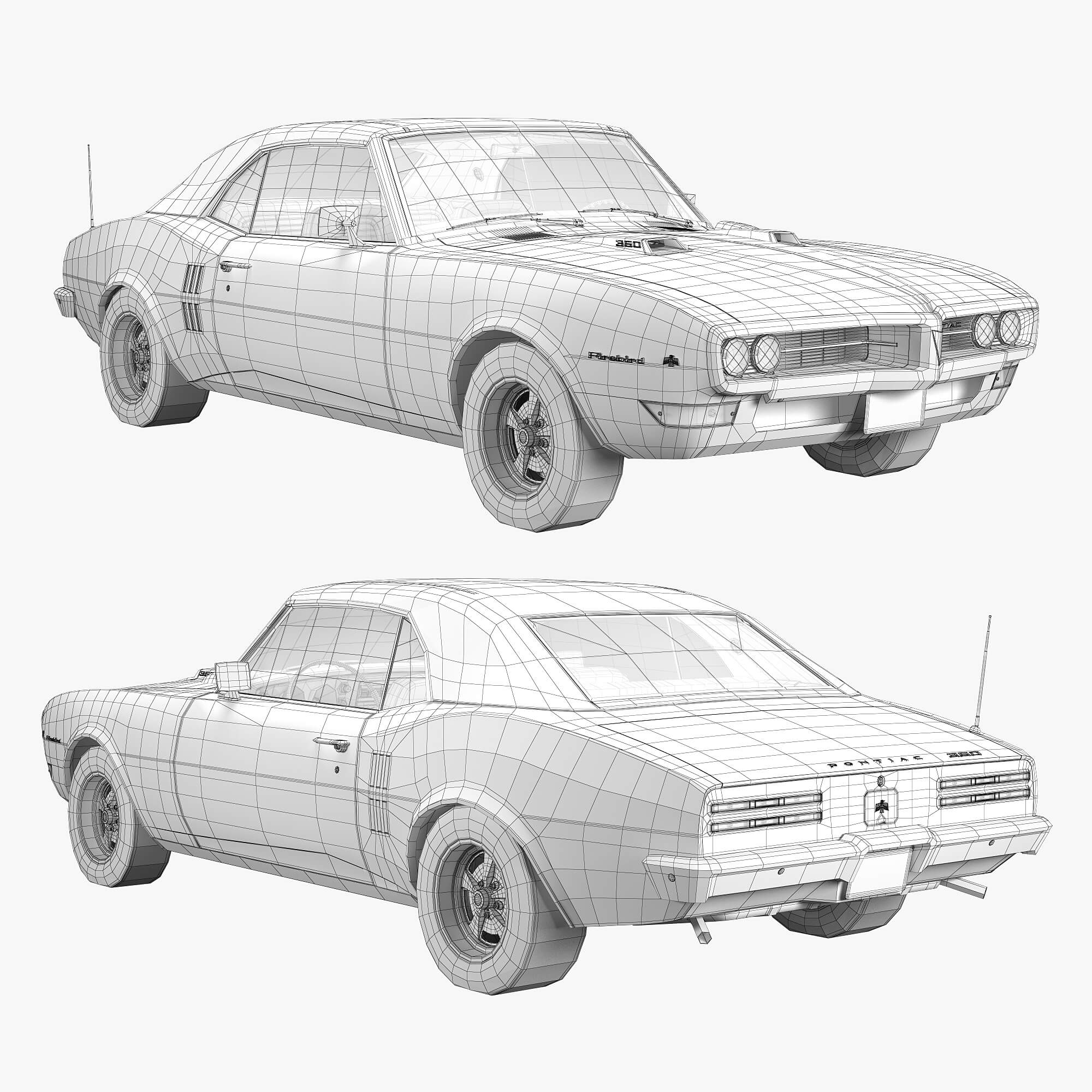 Pontiac Firebird 1968 - 3D Model by sta_84