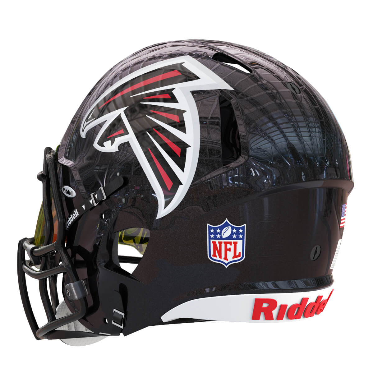 Riddell Speed Helmet Atlanta Falcons - 3D Model by sta_84