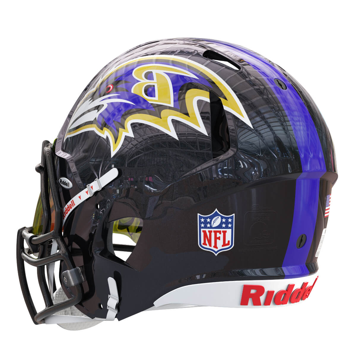 Riddell Speed Helmet Baltimore Ravens - 3D Model by sta_84